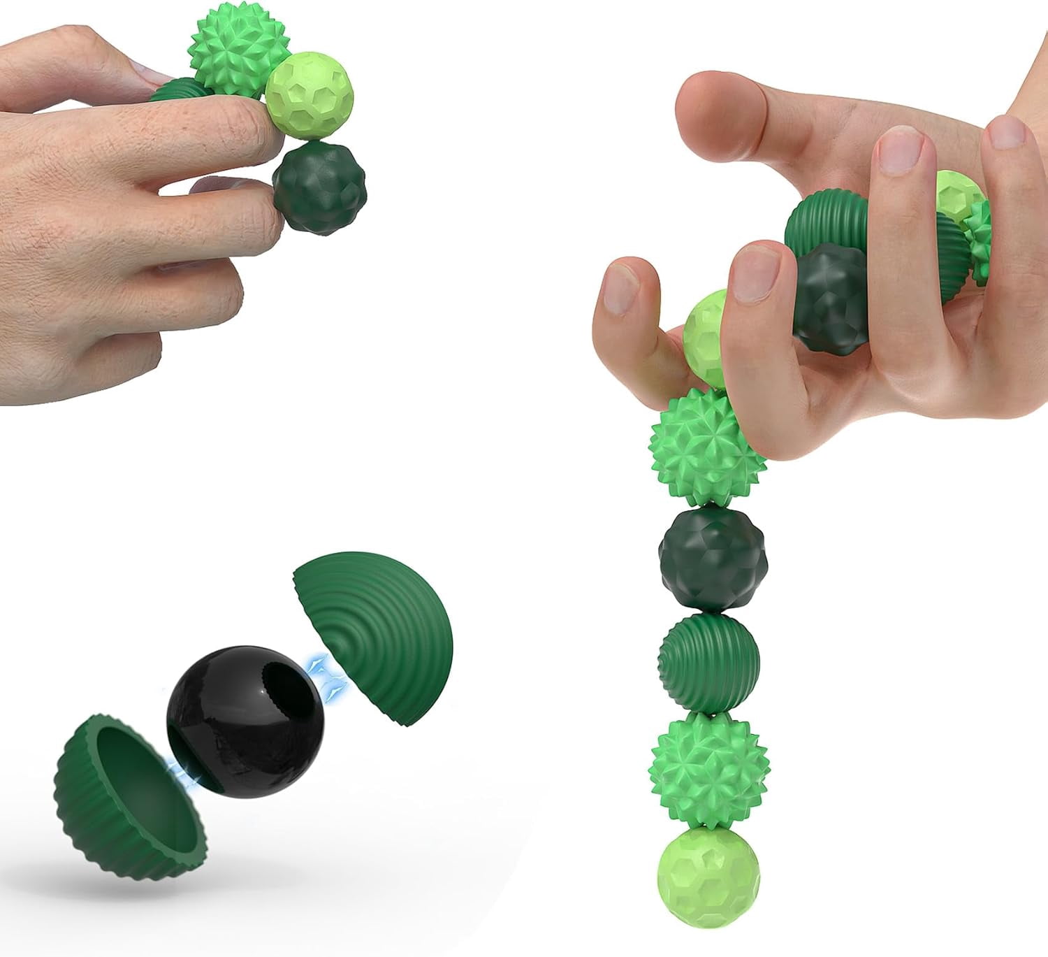 Stress Fidget Balls for Adults Teens â 8pcs Sensory Silicone Balls Desk ...