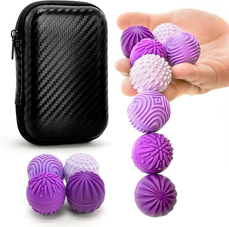 Magnetic Stress Fidget Balls for Adults Teens – 8pcs Sensory Magnetic Silicone Balls Desk Toy ...