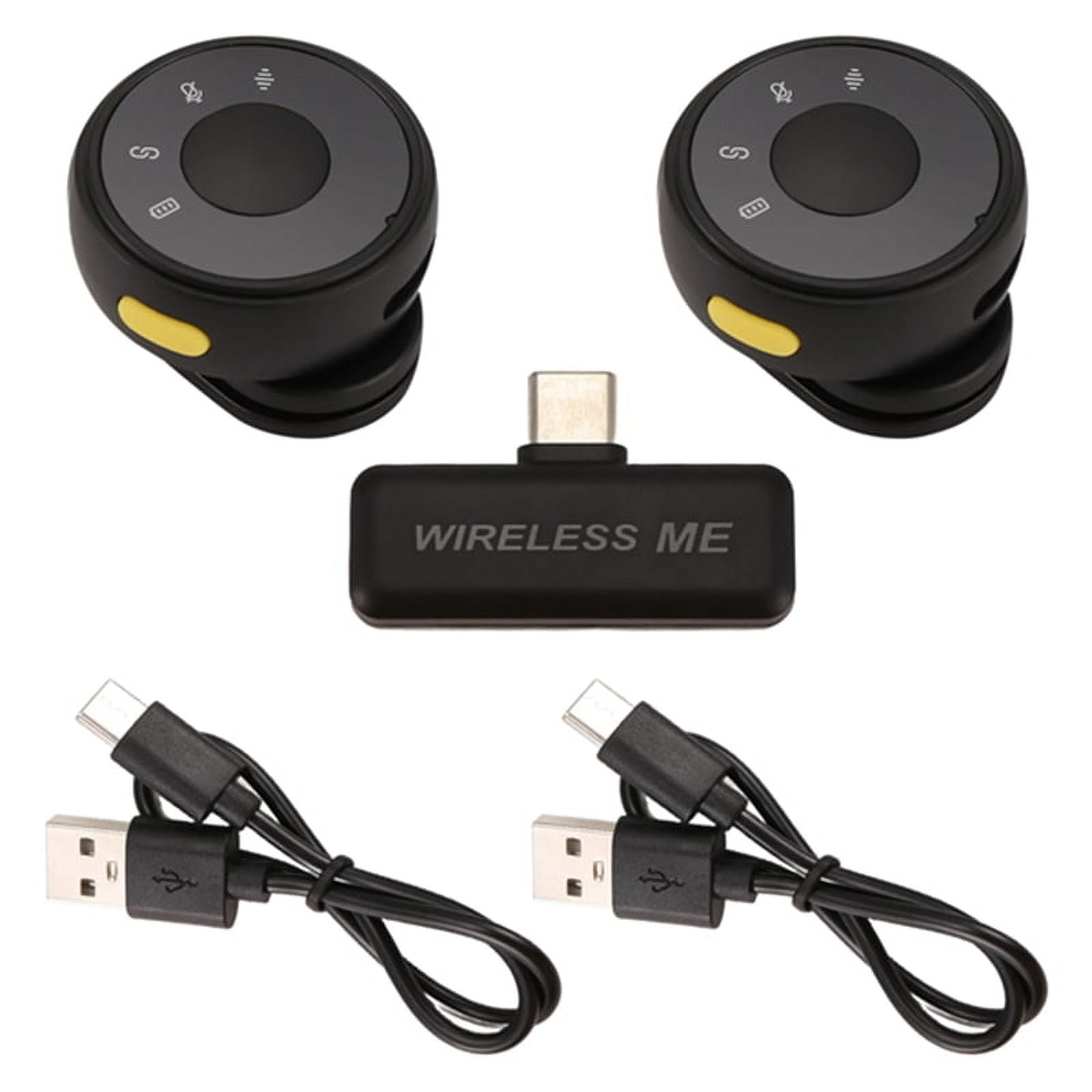 Magnetic Suction Back Clip Wireless Microphone USB-C Circular Button ...