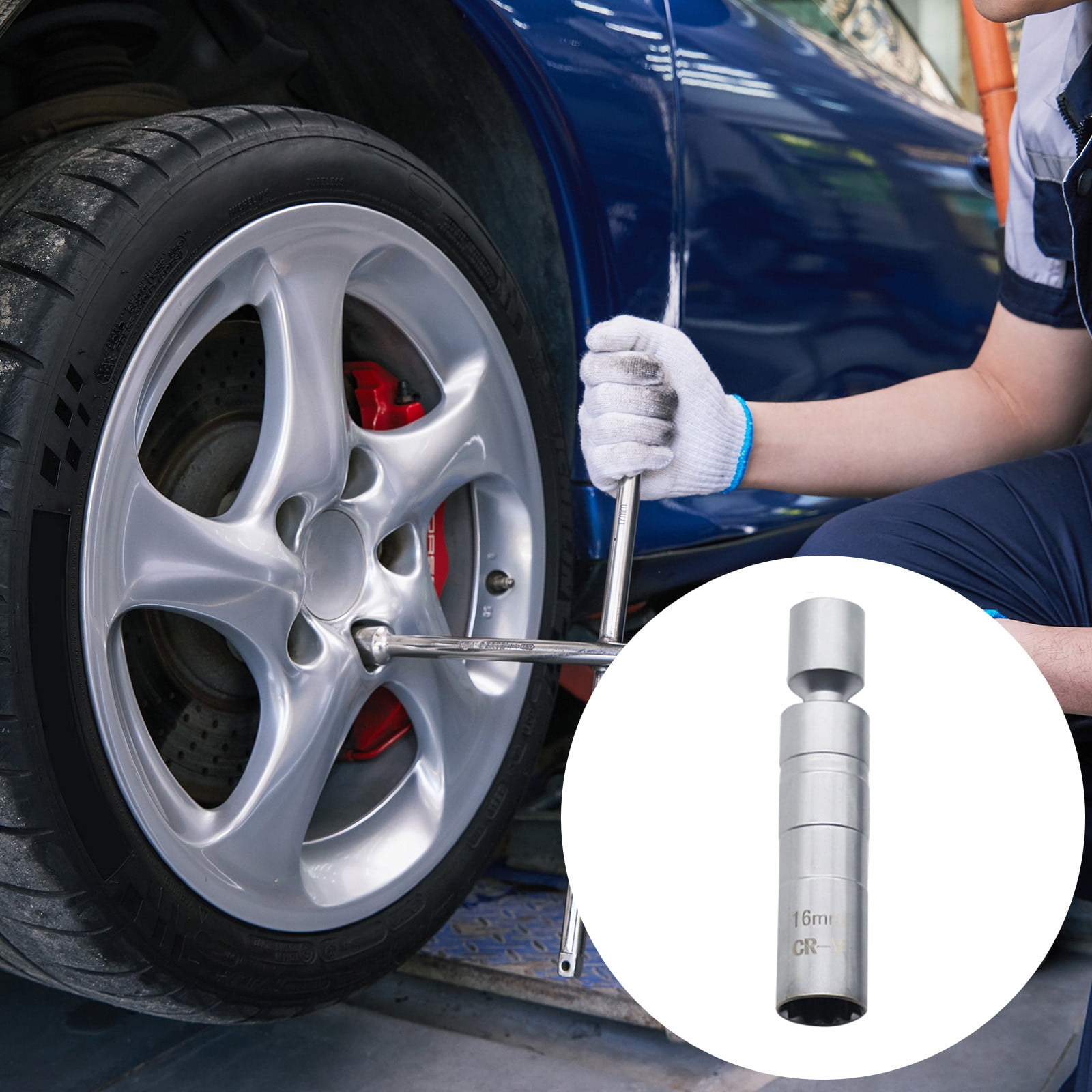 Magnetic Swivel Ignition Plug Socket: 12-Point Thin-Walled Design with ...