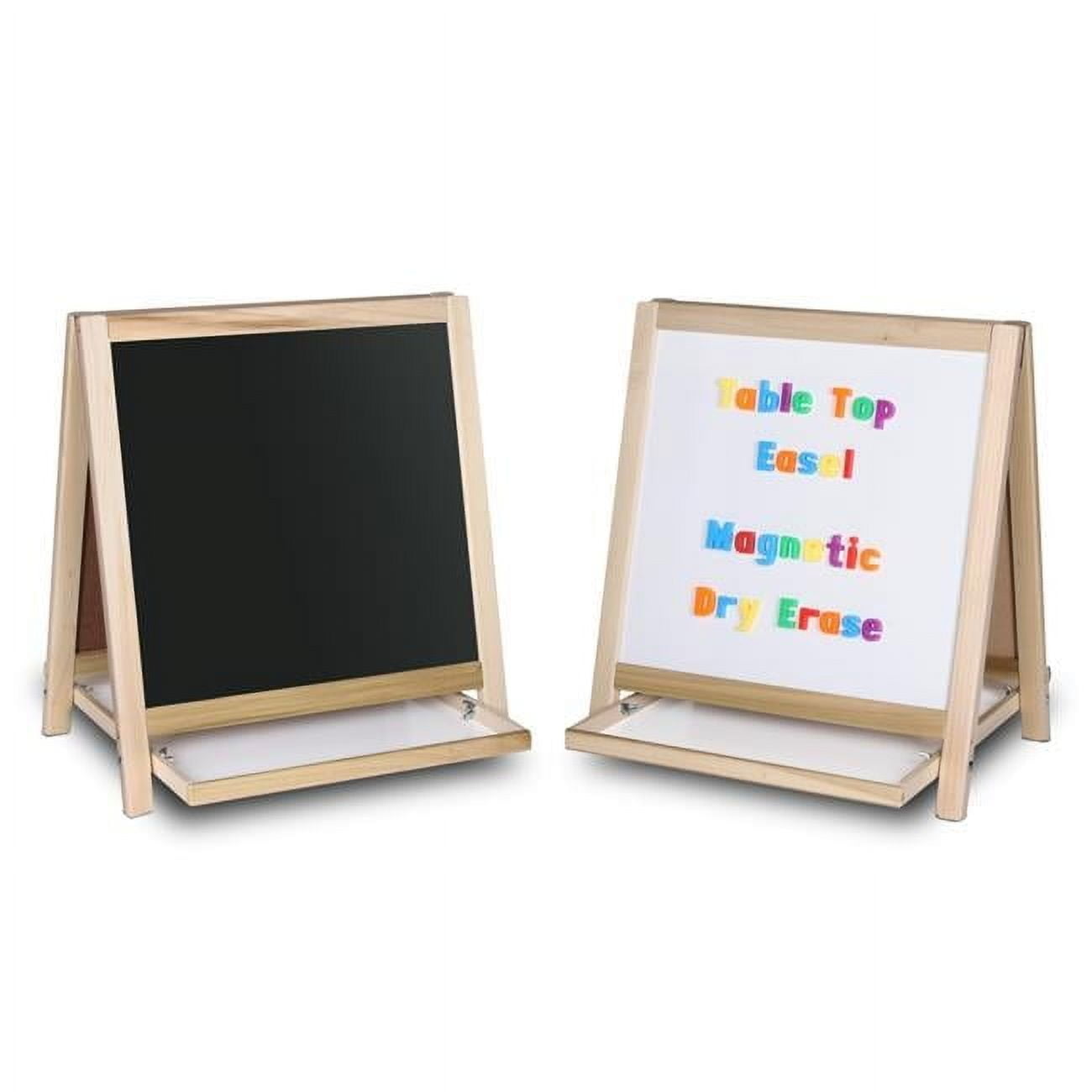 Magnetic Table Top Easel White Dry Erase/Black Chalkboard - Walmart.com