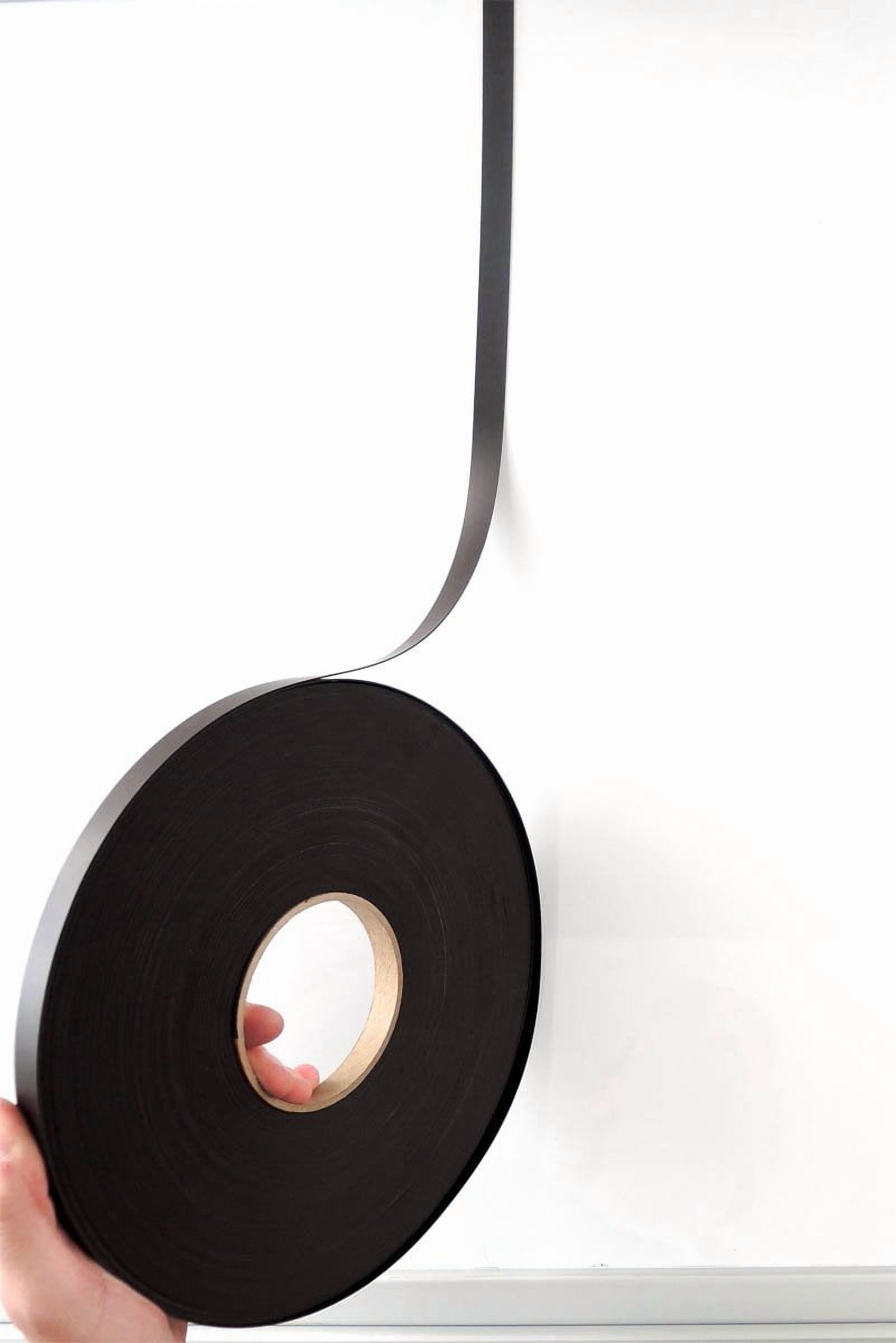 Magnetic Tape for Whiteboards, 1/2 Inch Width x 200 Feet Length, Black ...
