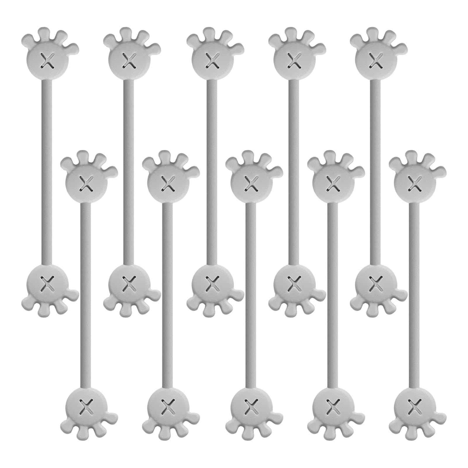 Magnetic Ties for Cords - 10X Palm Shape Silicone Cable Organizers ...