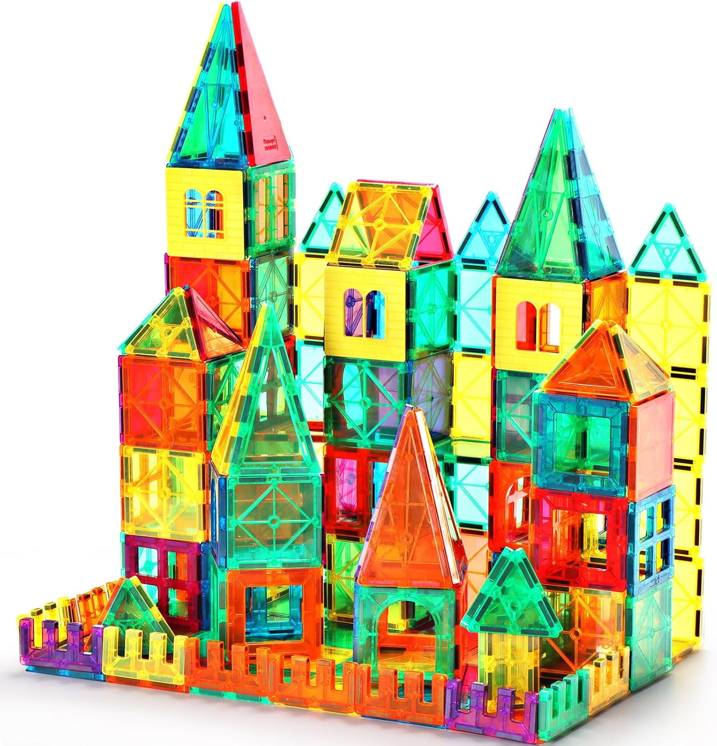 Magnetic Tiles, 110PCS Magnet Building Set, Magnetic Building Blocks,Construction STEM Learning ...