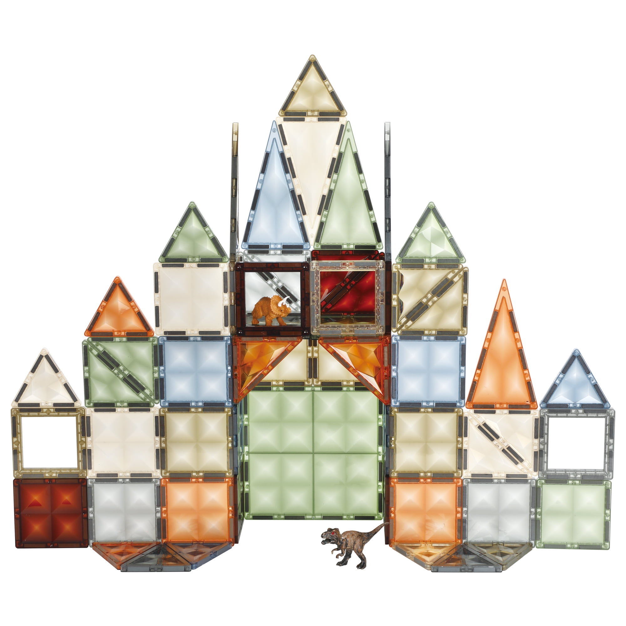 Magnetic Tiles with 2 Cars Set, 3D Magnetic Building Blocks, Preschool ...