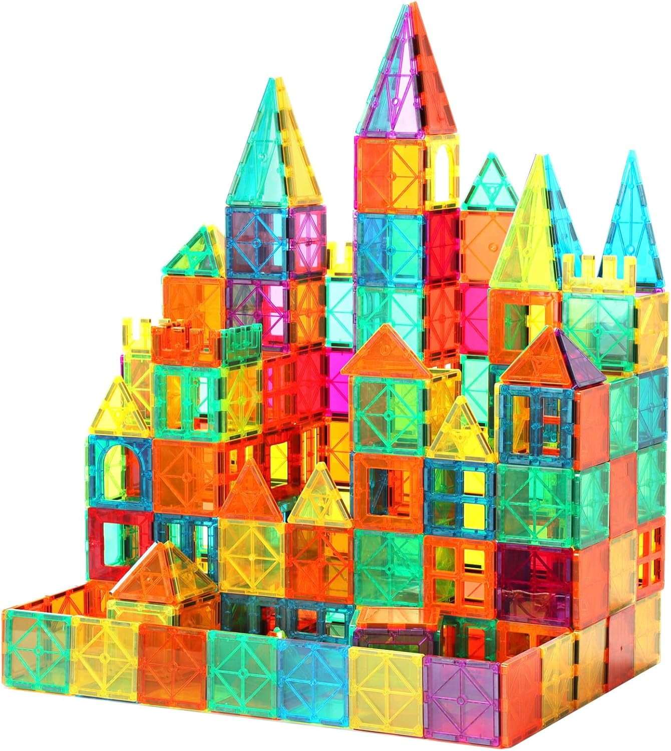 Magnetic Tiles, 52 PCS Magnet Building Set, Magnetic Building Blocks ...