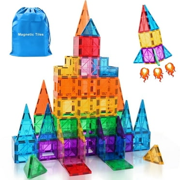 FunMagic Magnetic Tiles for Kids STEM Educational Building Blocks for ...