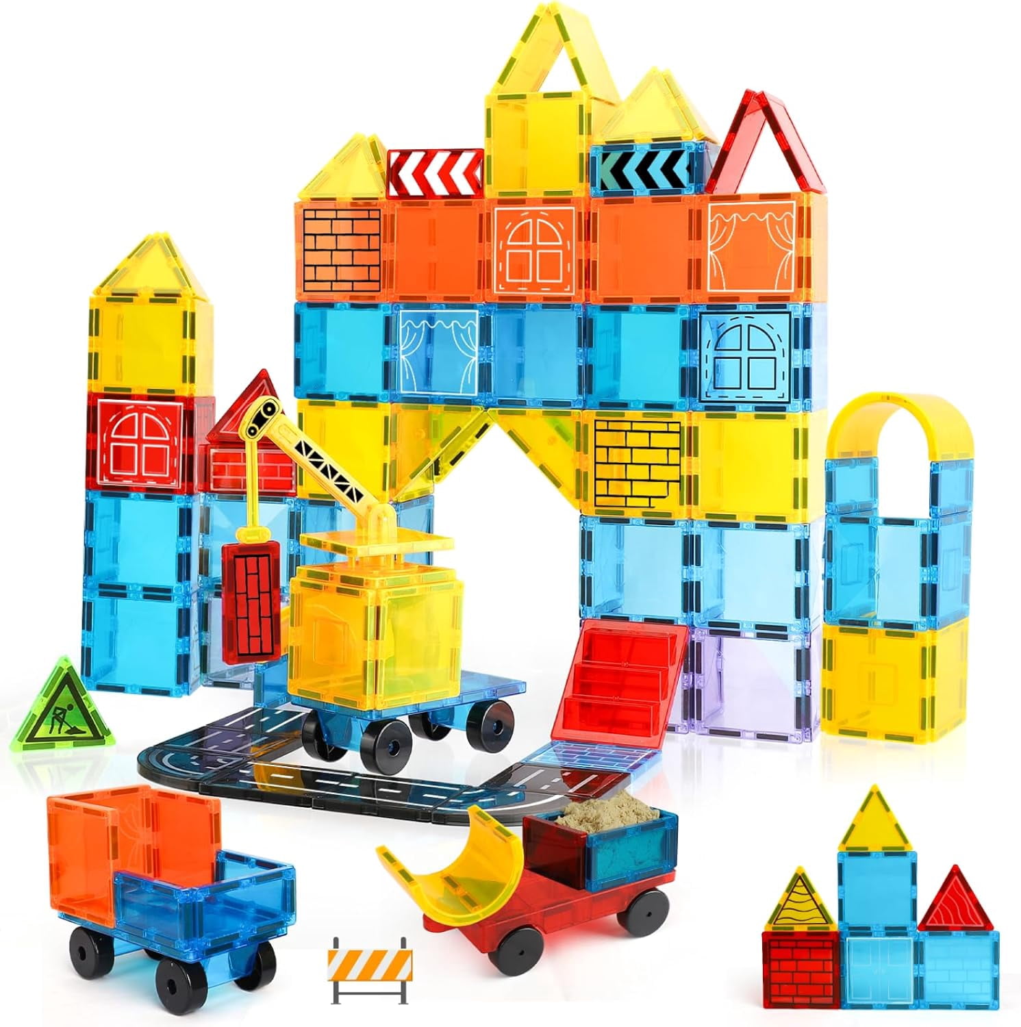 Magnetic Tiles for Kids Ages 4-8, Magnetic Toys for Toddlers 3+, Magnet ...
