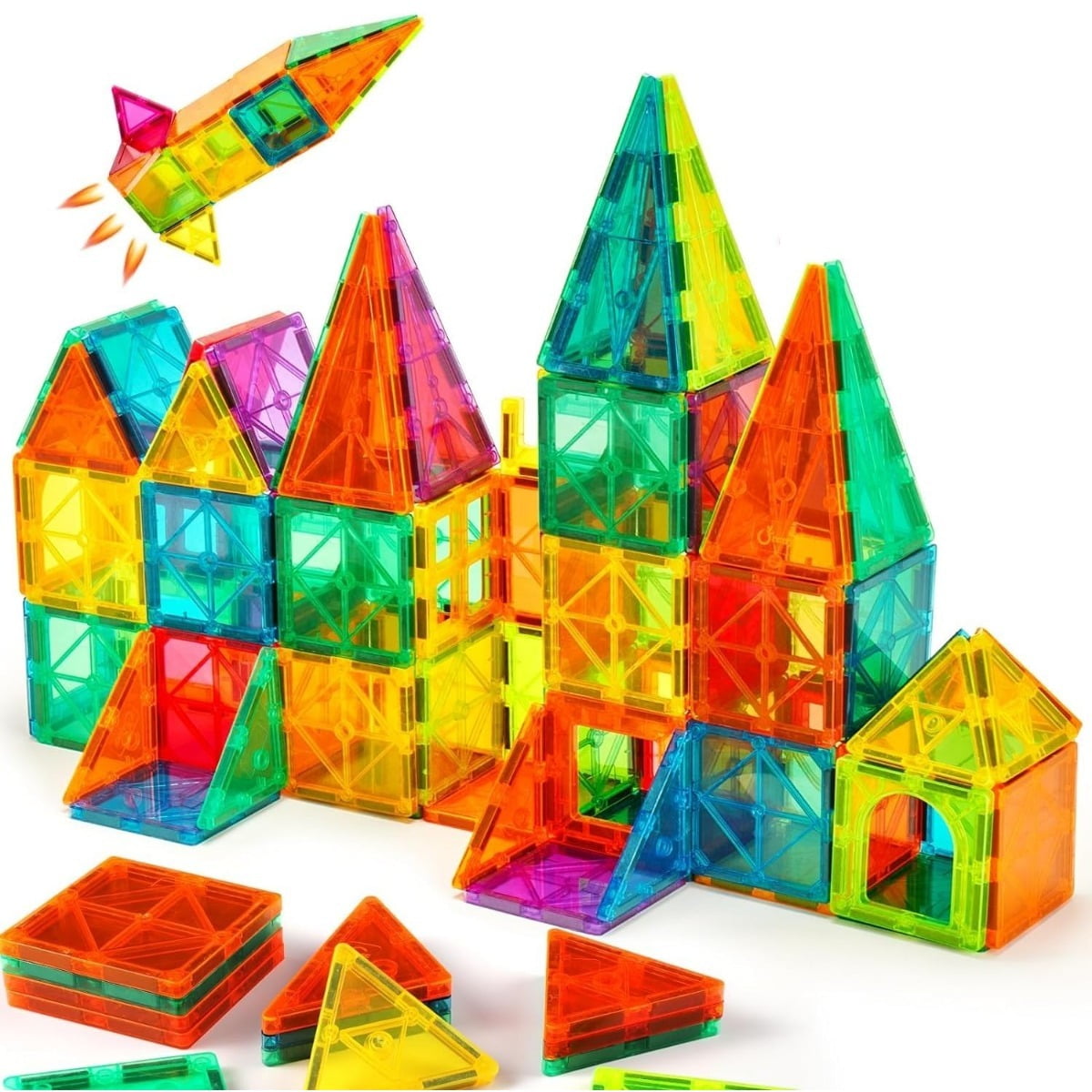 Magnetic Tiles for Kids, Magnetic Building Blocks for Kids 3-8 Years ...