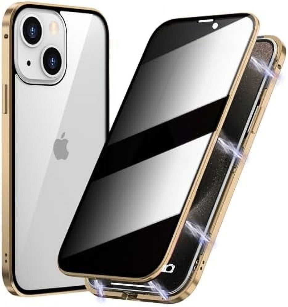 Magnetic Titanium for iPhone 15 Privacy Case, Anti peep Magnetic ...