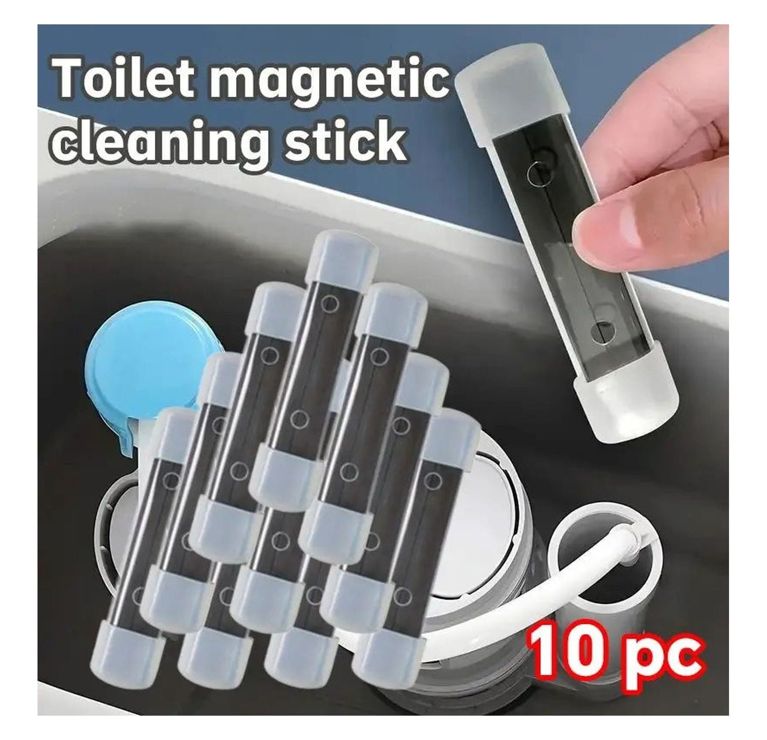 Magnetic Toilet Cleaner Set – No-Scrub Automatic & Bowl Cleaner – 10/5 ...