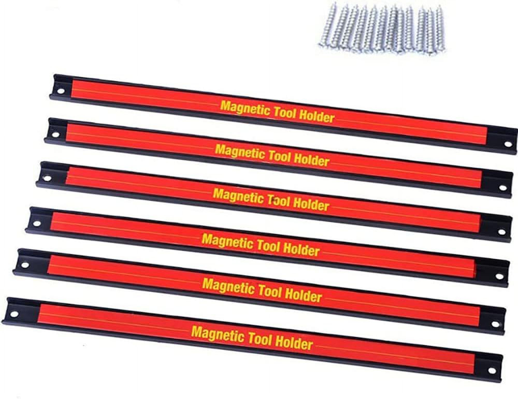 Magnetic Tool Holder,6PCS 18" Magnetic Tool Holder Strip,Heavy Duty Magnet Tool Bar Strip Rack ...