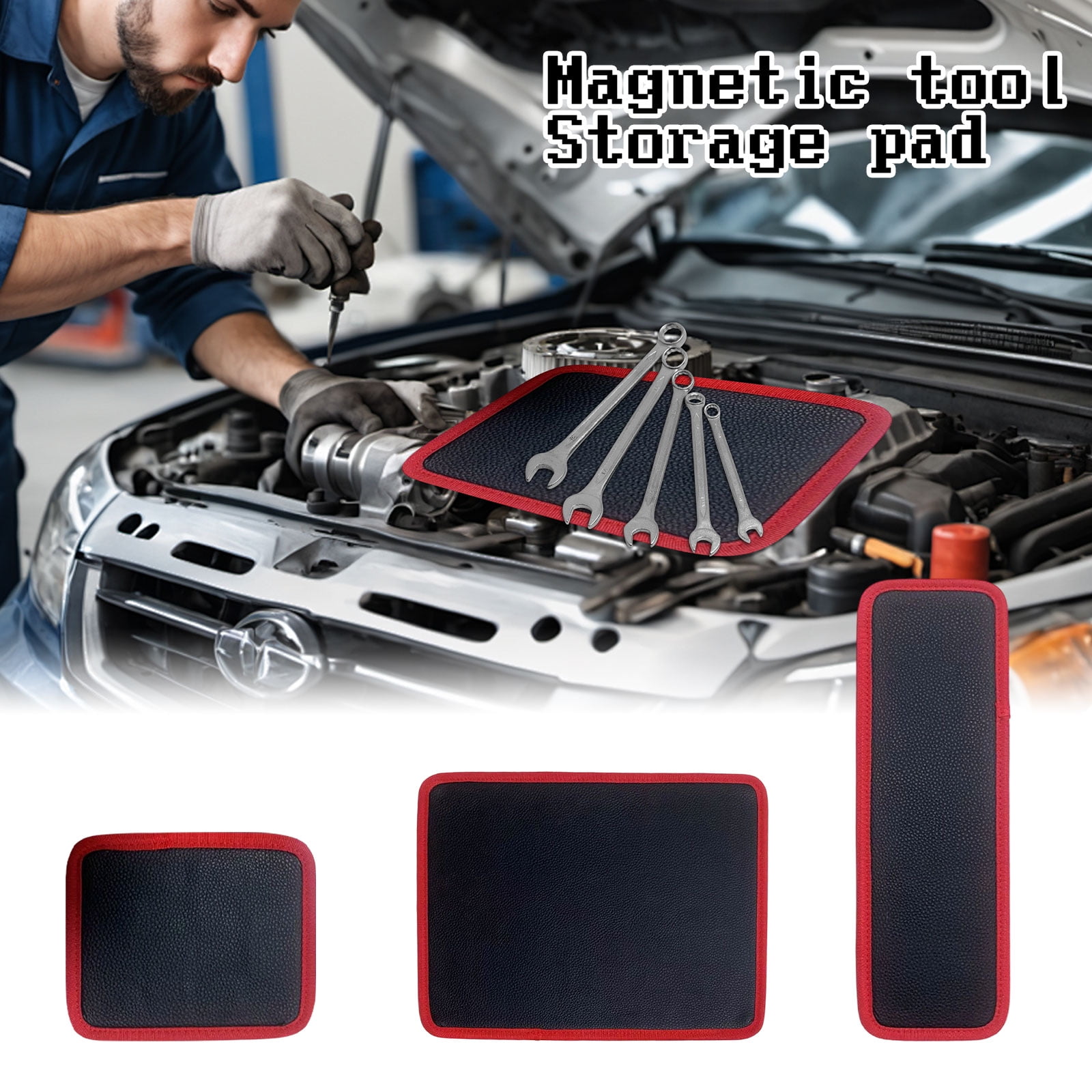 Magnetic Tool Pad, Magnetic Tool Storage Pad, Black Green Magnetic ...