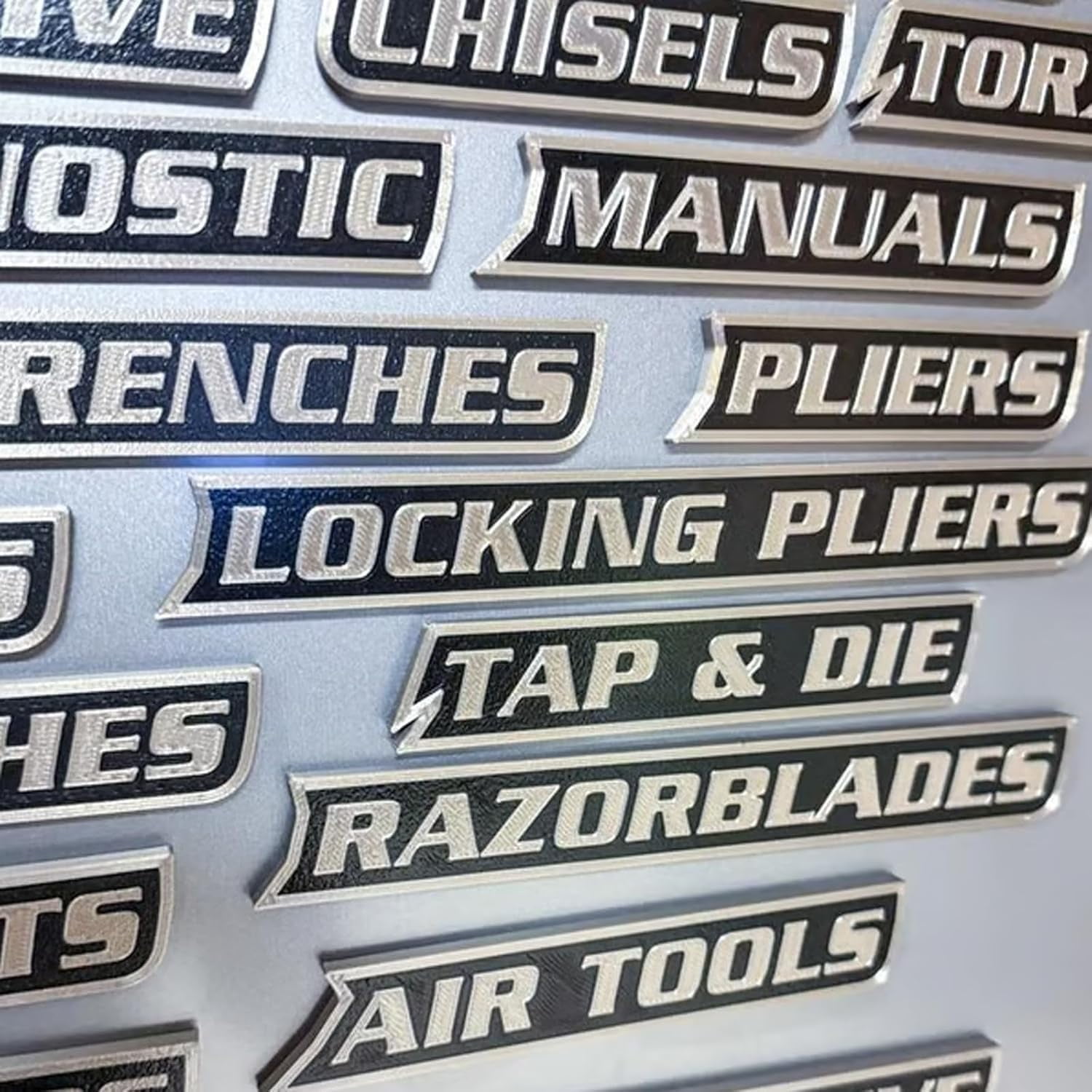 Magnetic Toolbox Labels, Reusable Tags for Tool Carts, Drawers, and ...