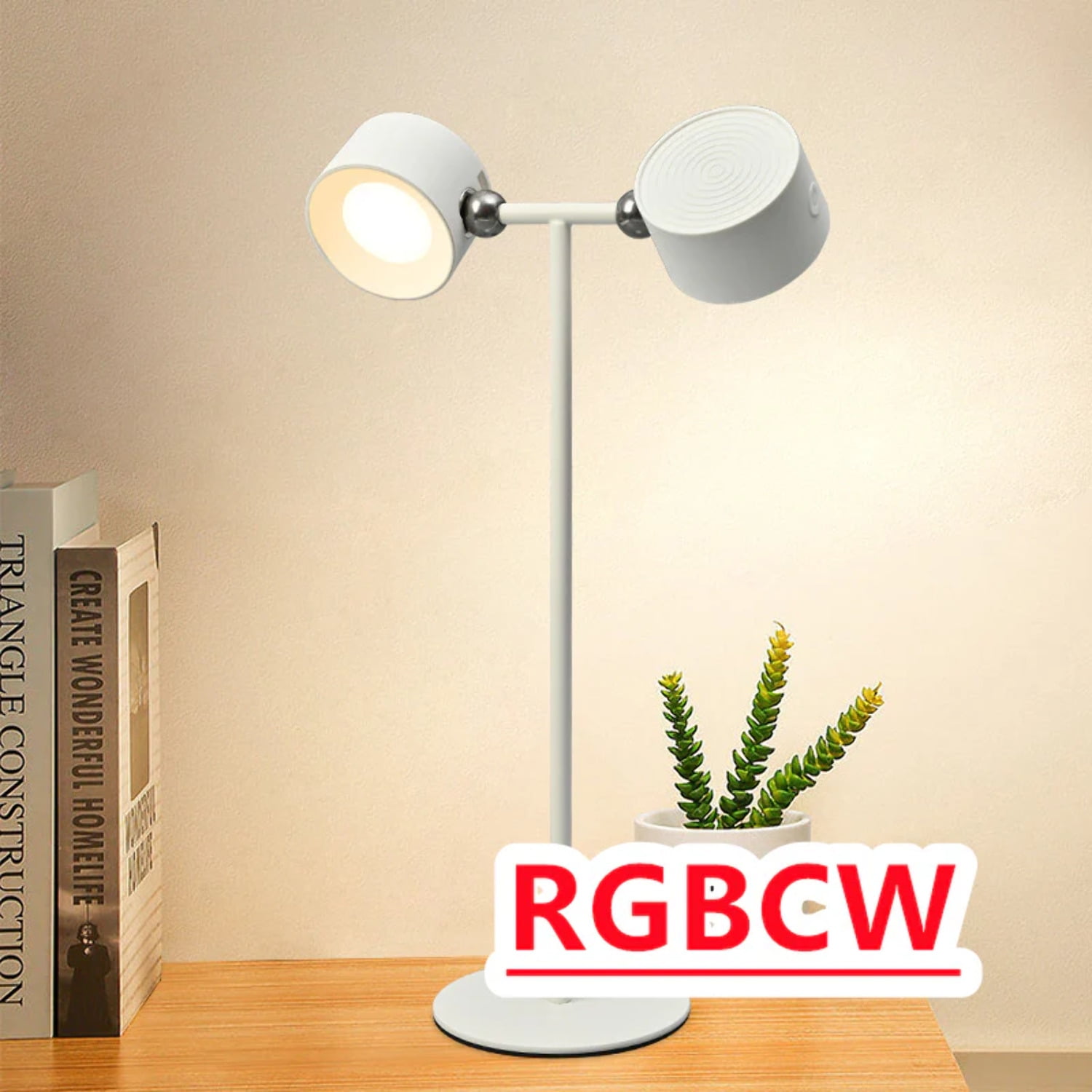 Magnetic Touchable LED USB Rechargeable Table Lamp 360 Rotate Cordless ...