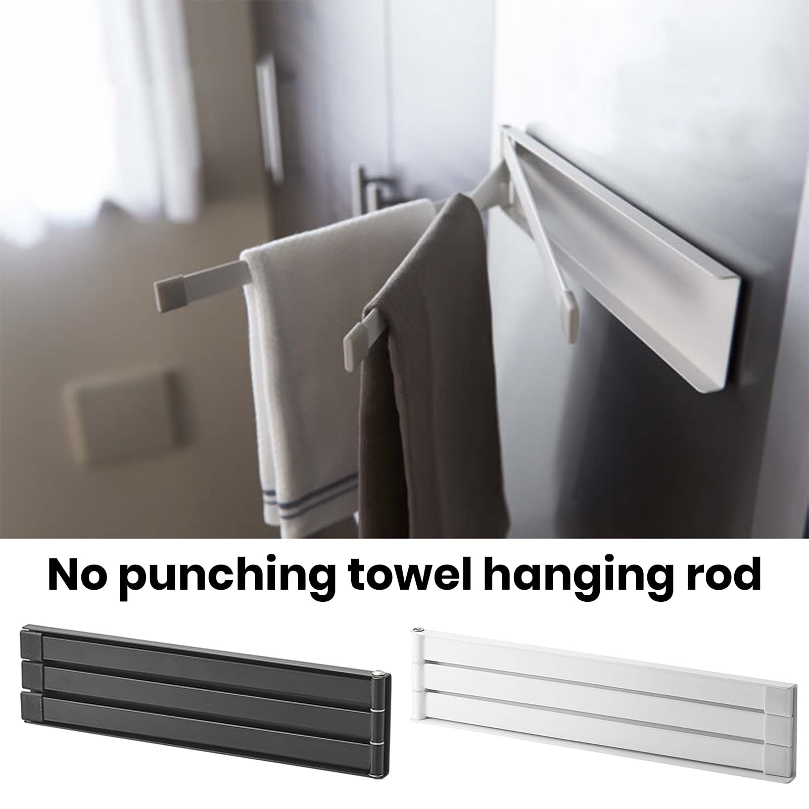 Magnetic Towel Rail Punch-Free Installation Multifunctional Wall ...
