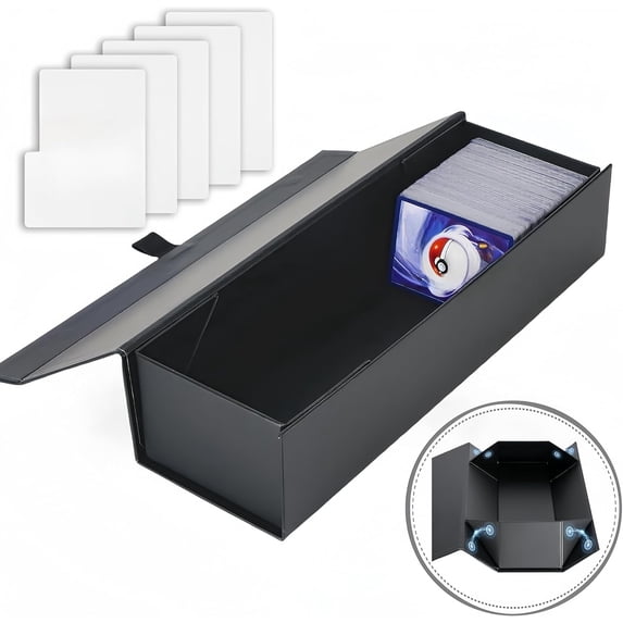 Magnetic Trading Card Storage Box With Divider, 900+ Trading Card ...