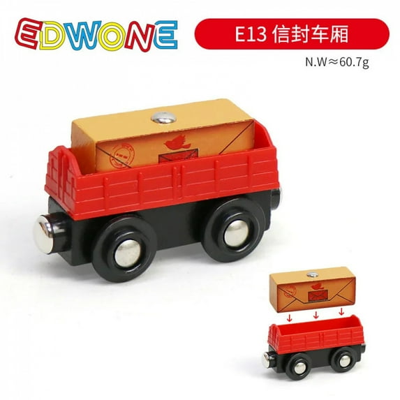 Magnetic Train Toys Wooden Train Accessories Locomotive Car Railway ...