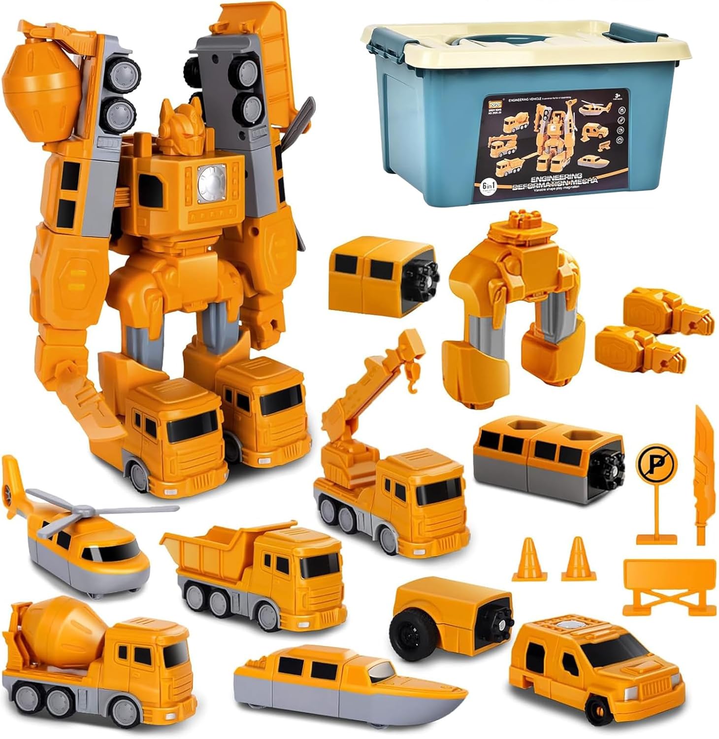 Magnetic Transform Engineering Car Converting Robot Assembled Toys Set ...