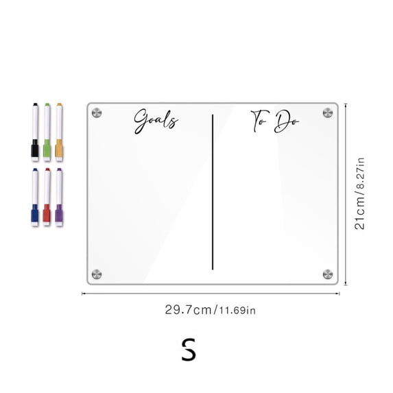 Magnetic Transparent Memo Board For Fridge And Acrylic Refrigerator ...