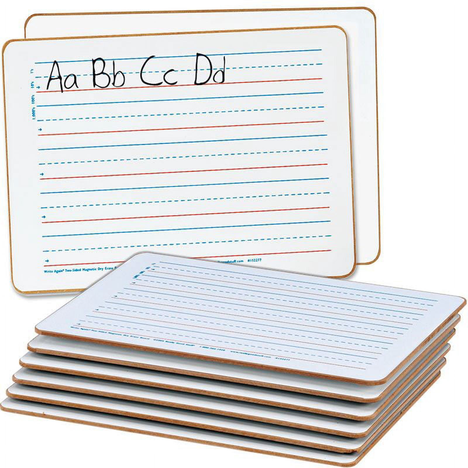 Magnetic Two-Sided Write Again® Primary-Lined Boards - 6 - Walmart.com