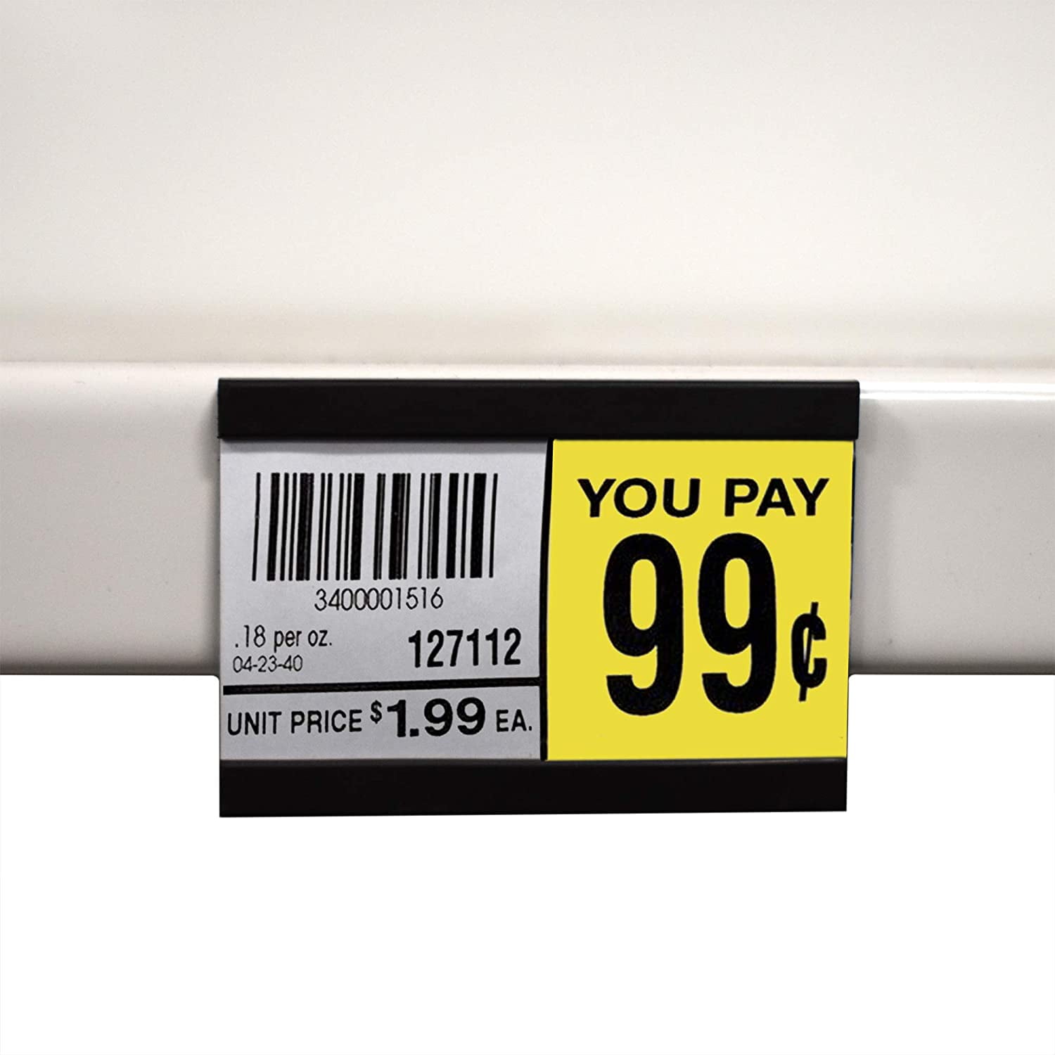 Magnetic UPC Label Holder for Pharmacy Shelves & Gondola Shelf Ticket ...