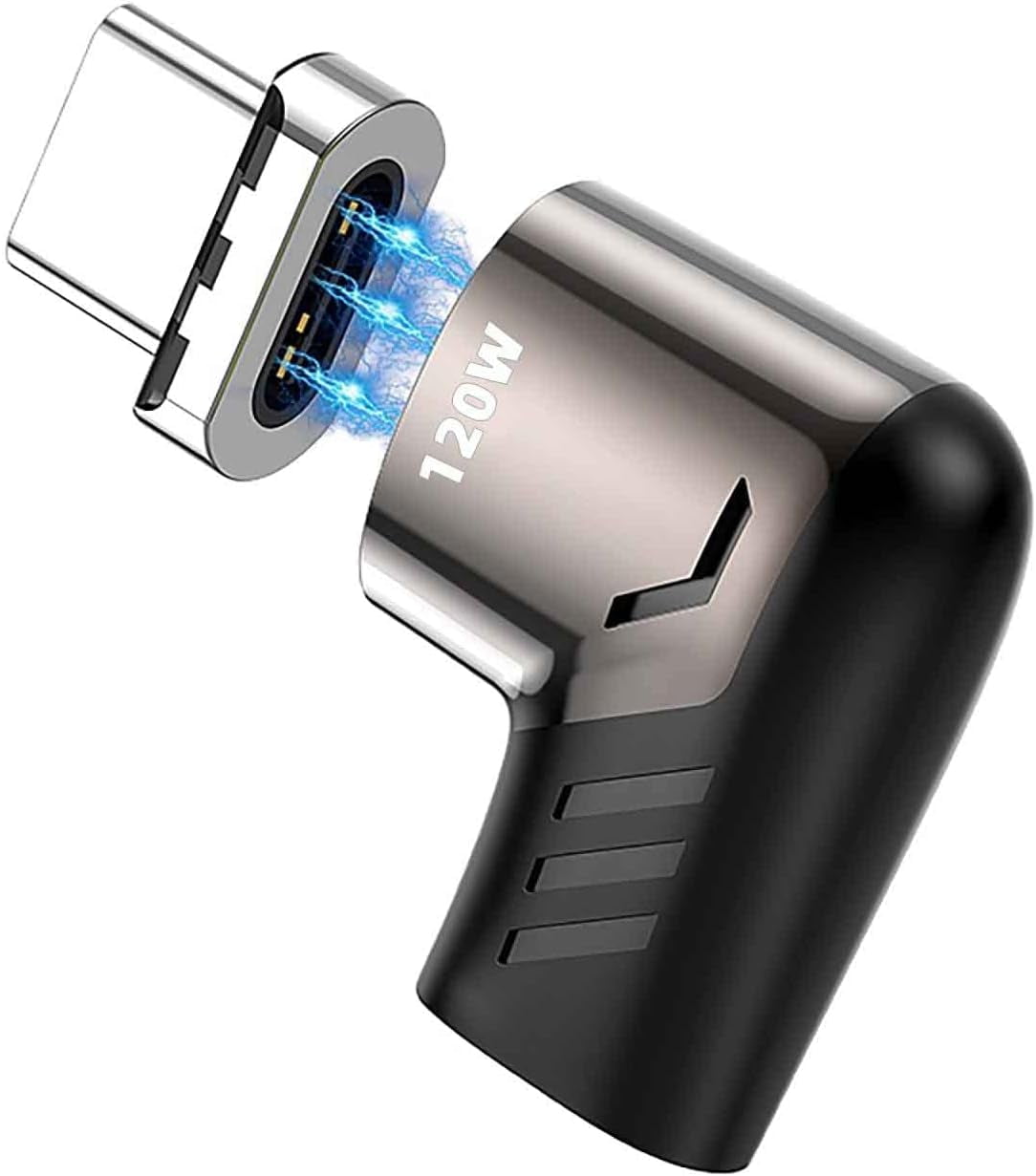 Magnetic USB C Adapter (1 Pack), 5Pins Type C Connector, Support USB PD ...