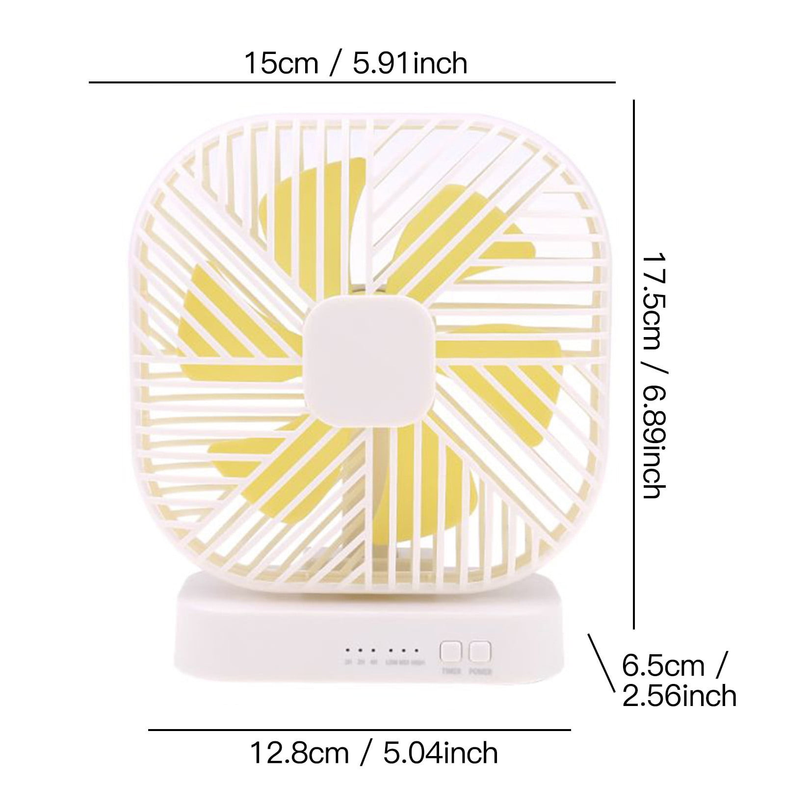 Magnetic USB Fan, Portable Desk Fan, USB Or AA Battery Powered with 3 ...