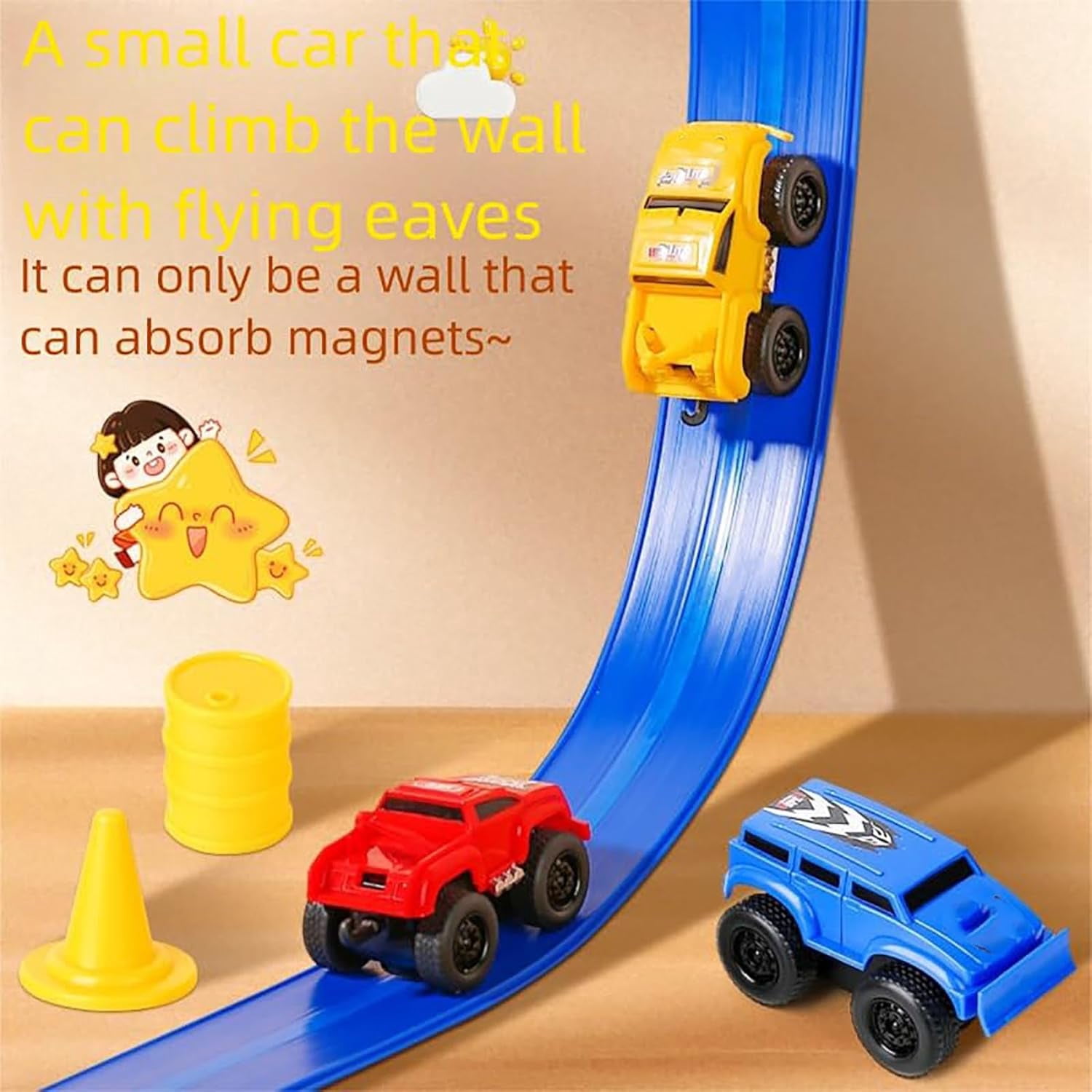 Magnetic Wall Climbing Car 2.4Ghz - STEM Physics Toy with 6 Magnets ...