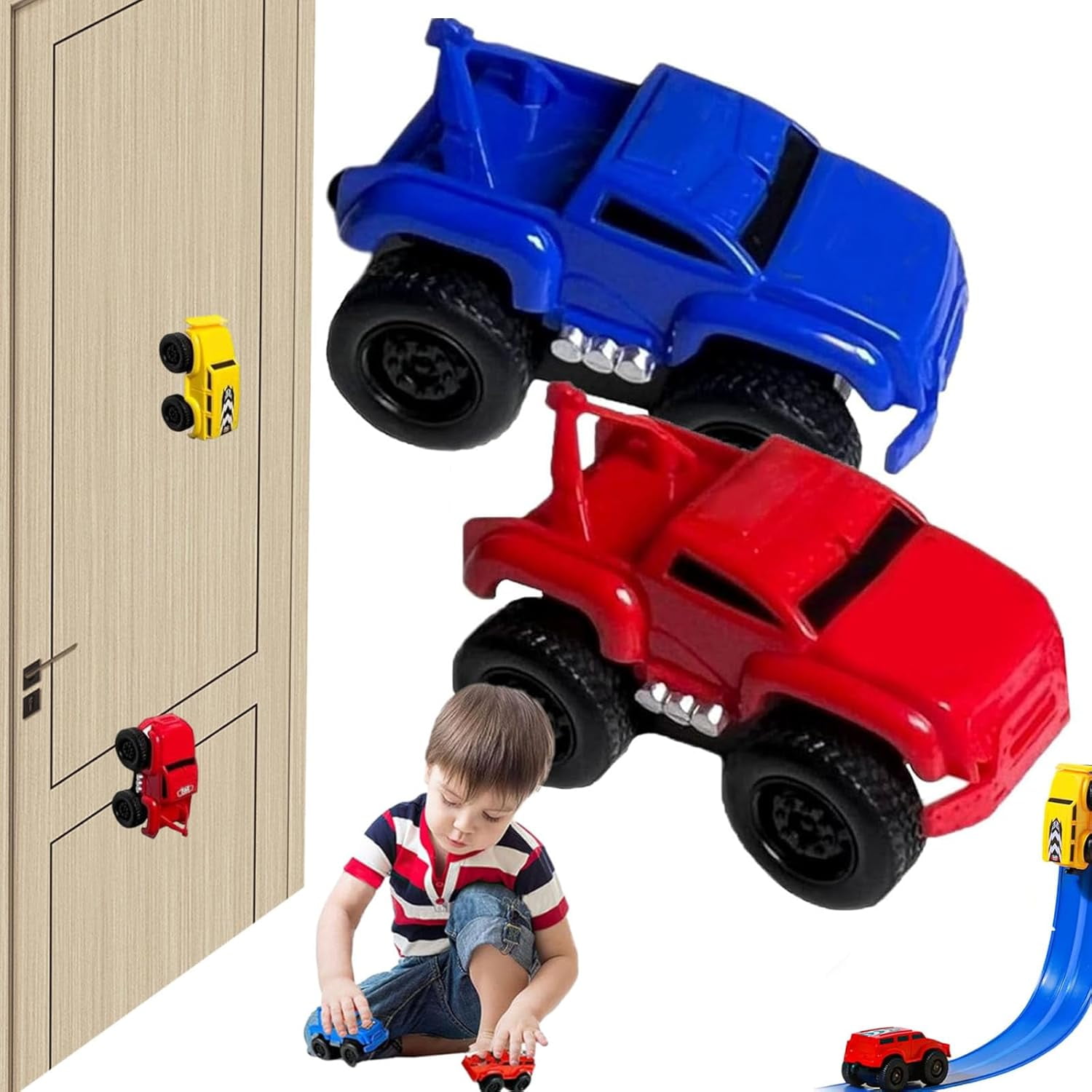 Magnetic Wall Climbing Toy Car, Emboadlie Magnetic Anti Gravity Wall ...