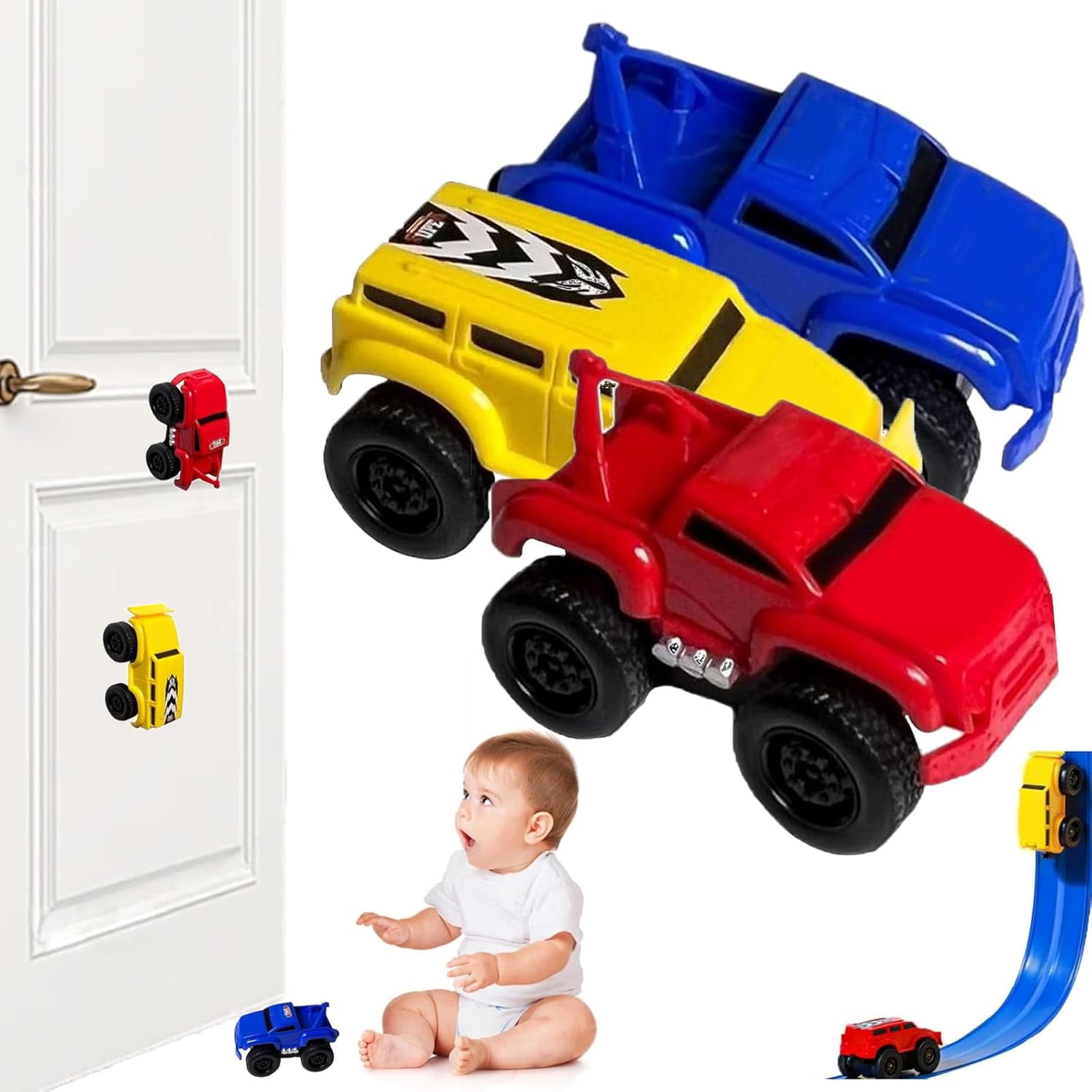 Magnetic Wall Climbing Toy Car, Emboadlie Wall Climbing Car, Anti ...