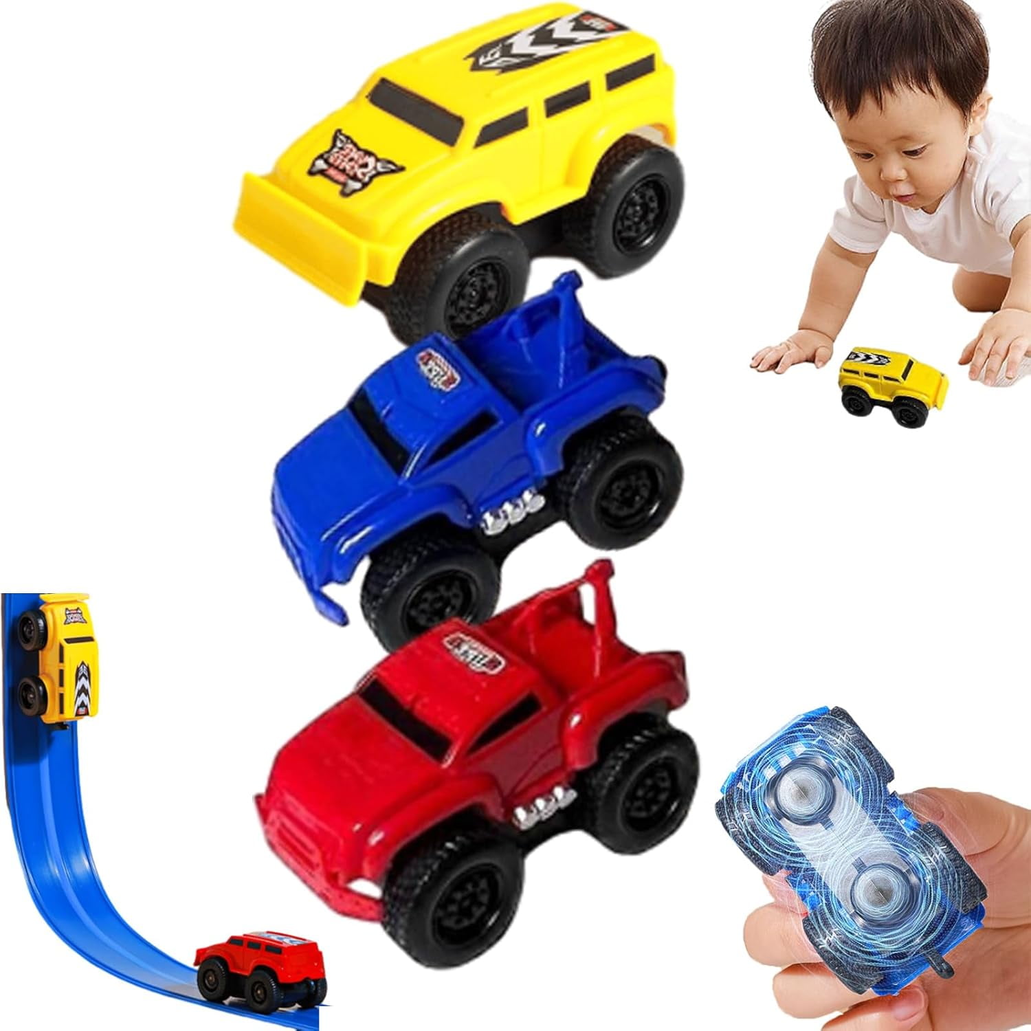 Magnetic Wall Climbing Toy Car, Inertial Magnetic Levitation Wall ...