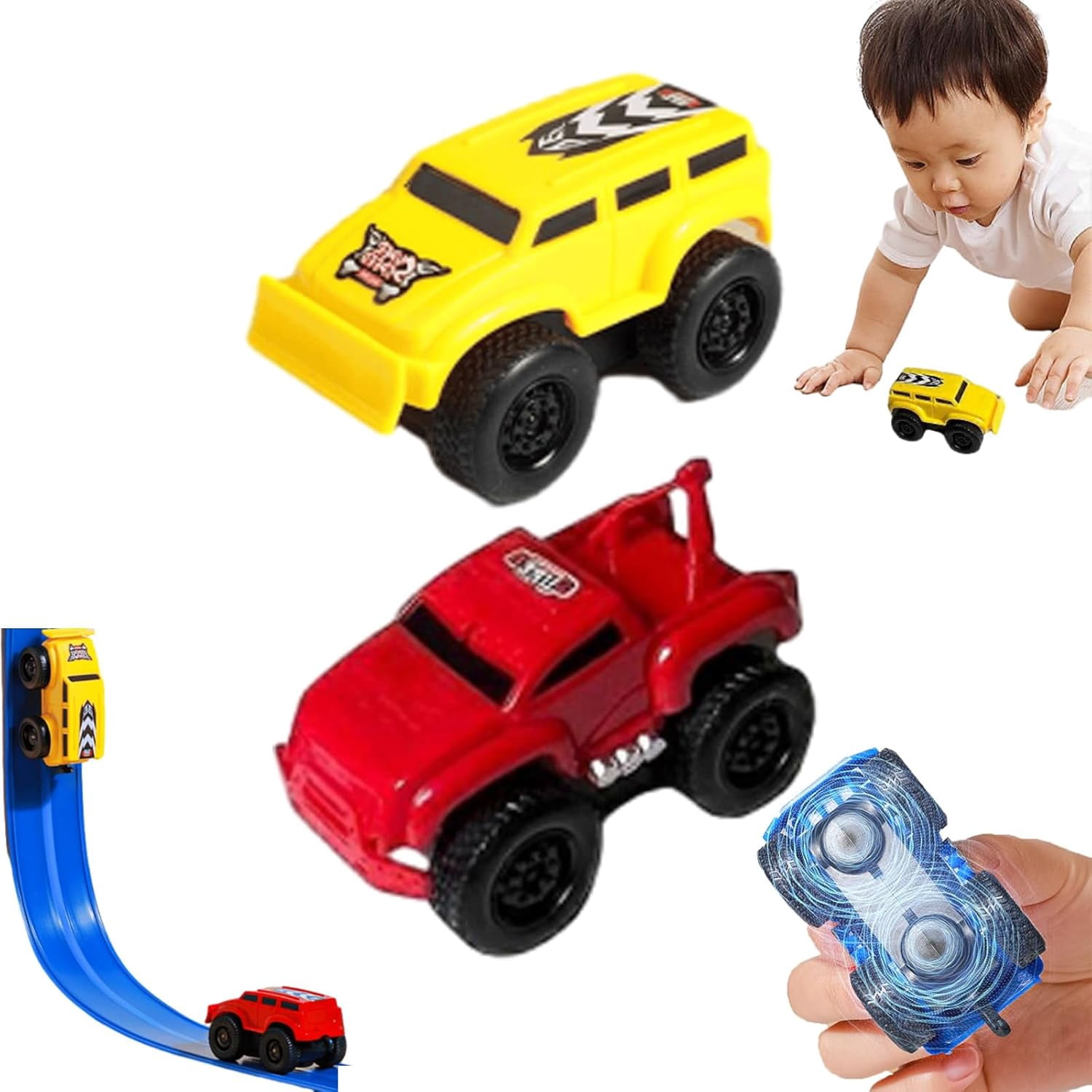 Magnetic Wall Climbing Toy Car, Inertial Magnetic Levitation Wall ...