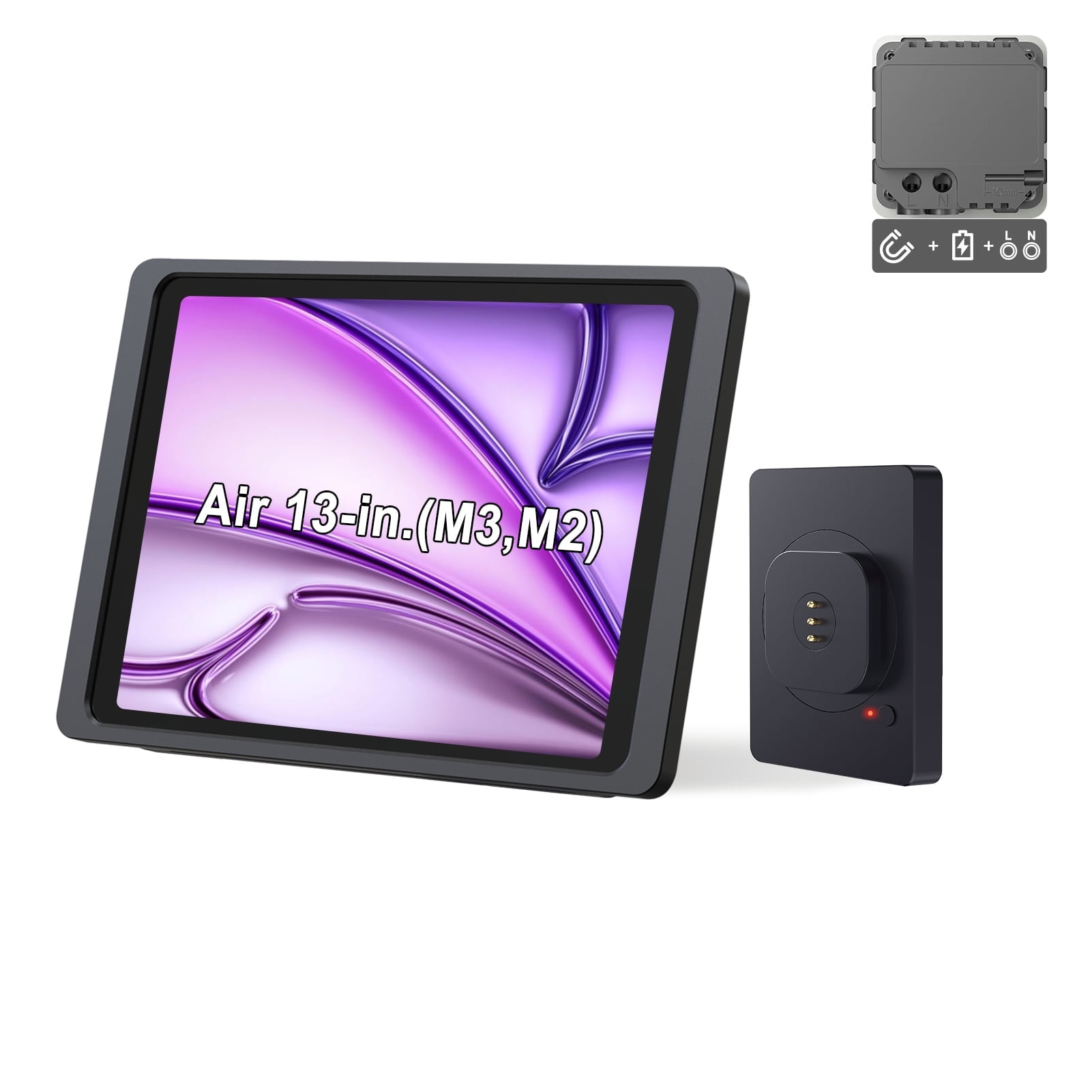 EMONITA Magnetic Wall Mount with 18W Fast Charging Case for iPad Air 13 ...