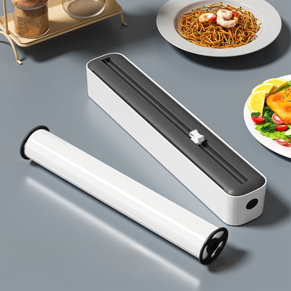Magnetic Wall-Mounted Cling Film Cutter, 2-Way Sliding Knife Plastic ...