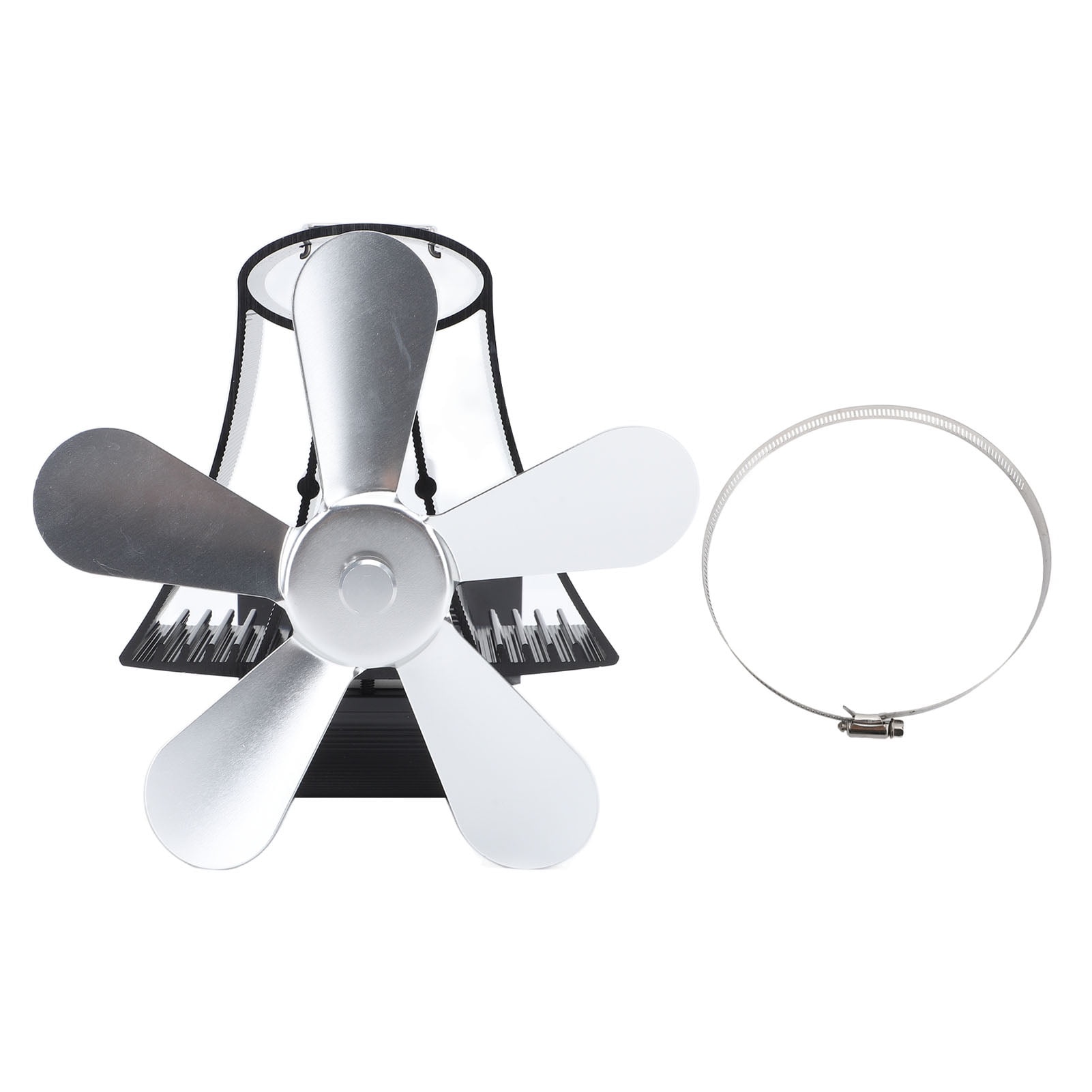 Magnetic Wall Mounted Fireplace Fan Silent Operation 5 Blade Heat ...