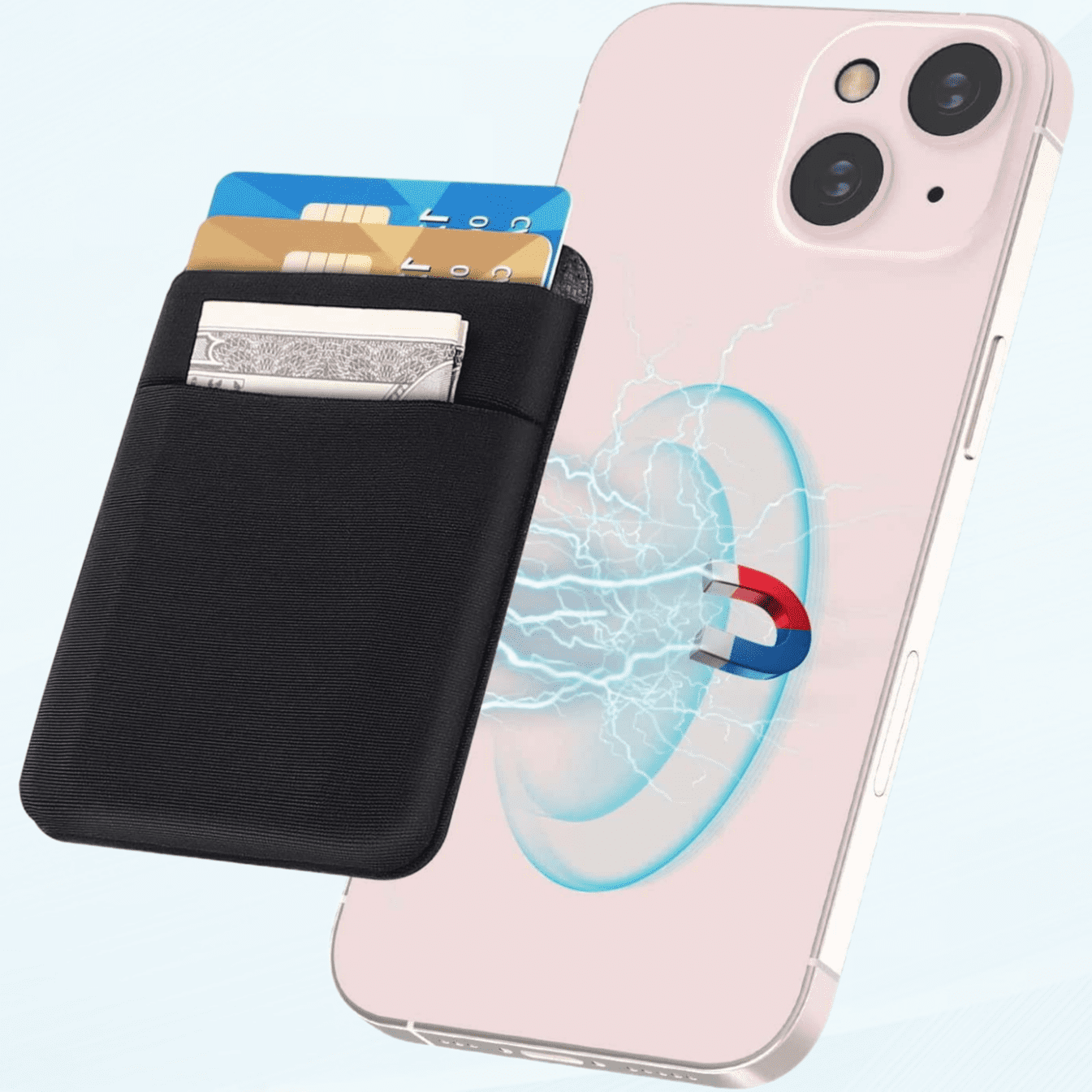Magnetic Wallet for Magsafe, Double Slot Phone Card Holder Compatible ...