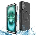 Magnetic Waterproof for iPhone 16 Plus Case with [Built-in Screen ...