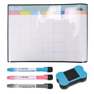 11x17 Magnetic Dry Erase Whiteboard Calendar - Premium Reusable Fridge ...