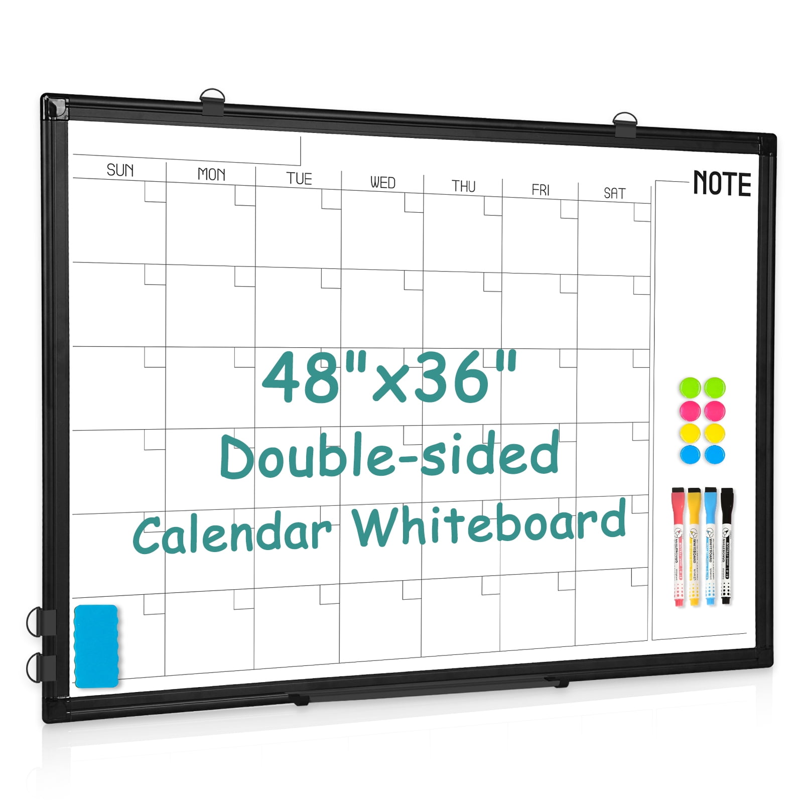 Magnetic Whiteboard Calendar Whiteboard Wall Dry Erase Calendar Board ...