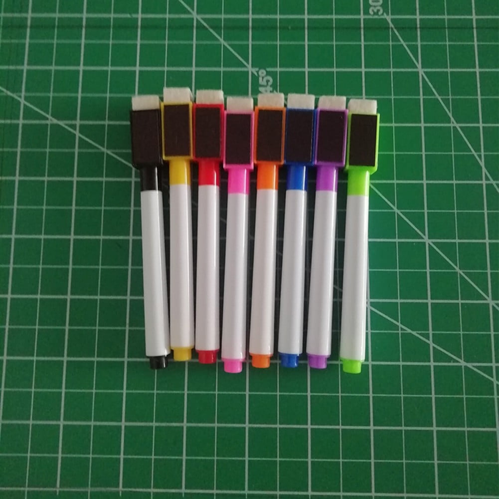 Magnetic Whiteboard Fridge Magnets Dry Wipe White Board Marker Writing ...
