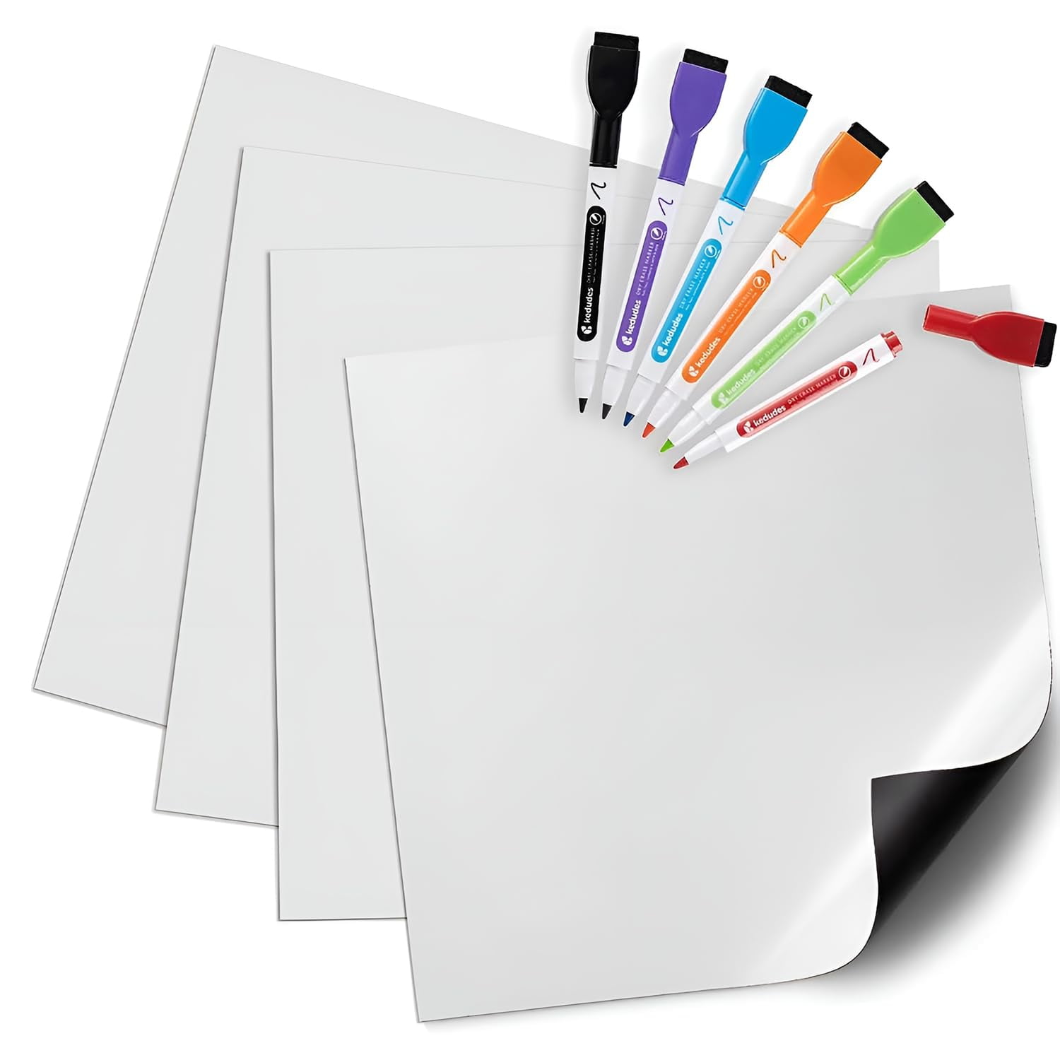 Magnetic Whiteboard for Fridge (Set of 4) Dry Erase Board for ...
