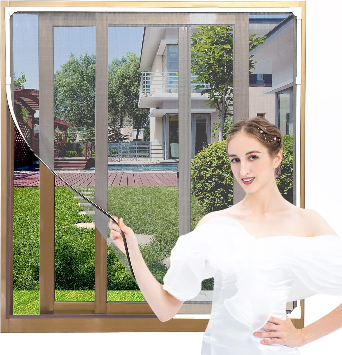 Magnetic Window Screen Grid Frame Replacement Kit Flexible Adjustable ...