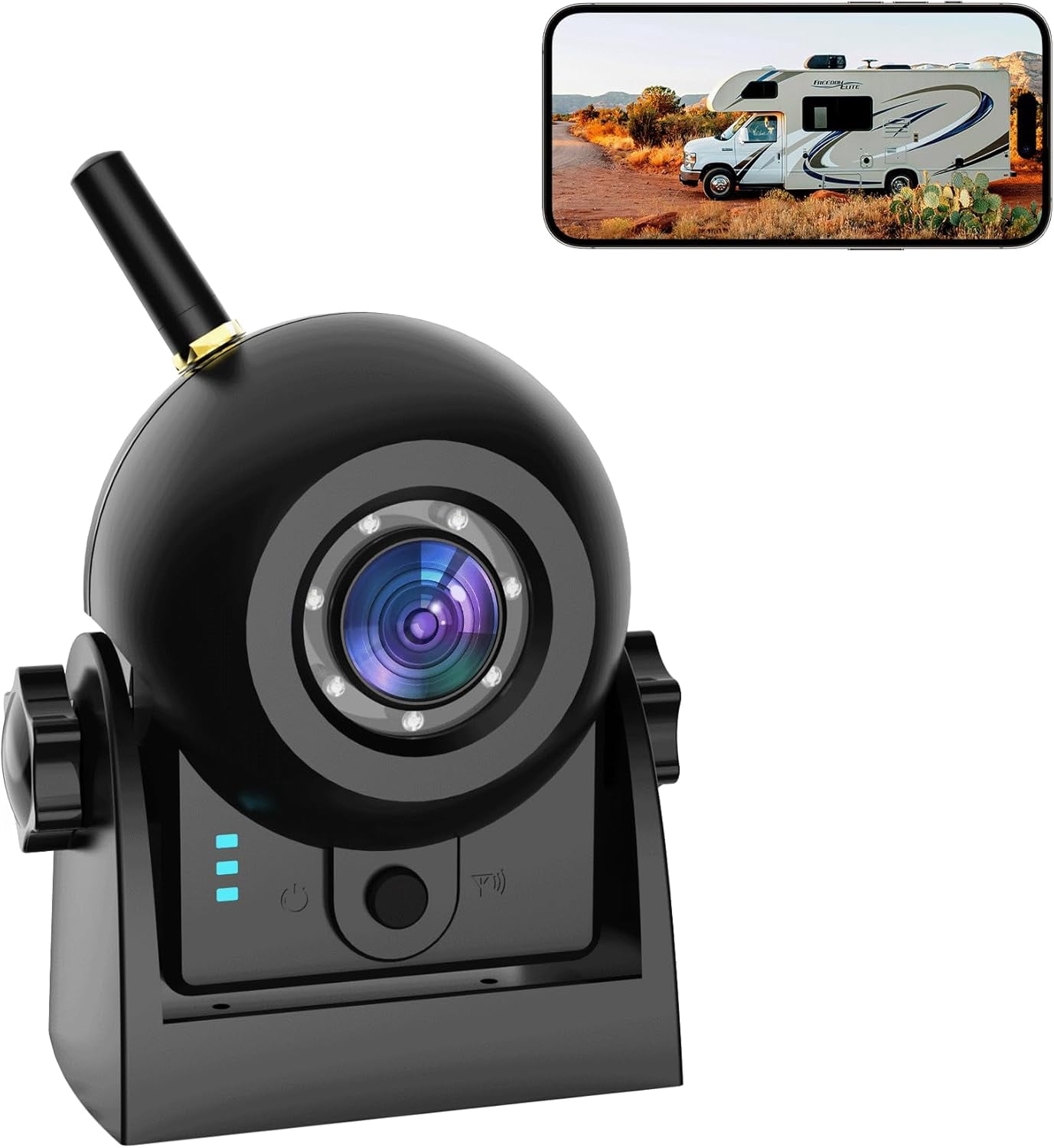 Magnetic Wireless Backup Camera-WiFi Reversing Camera with Rechargeable ...