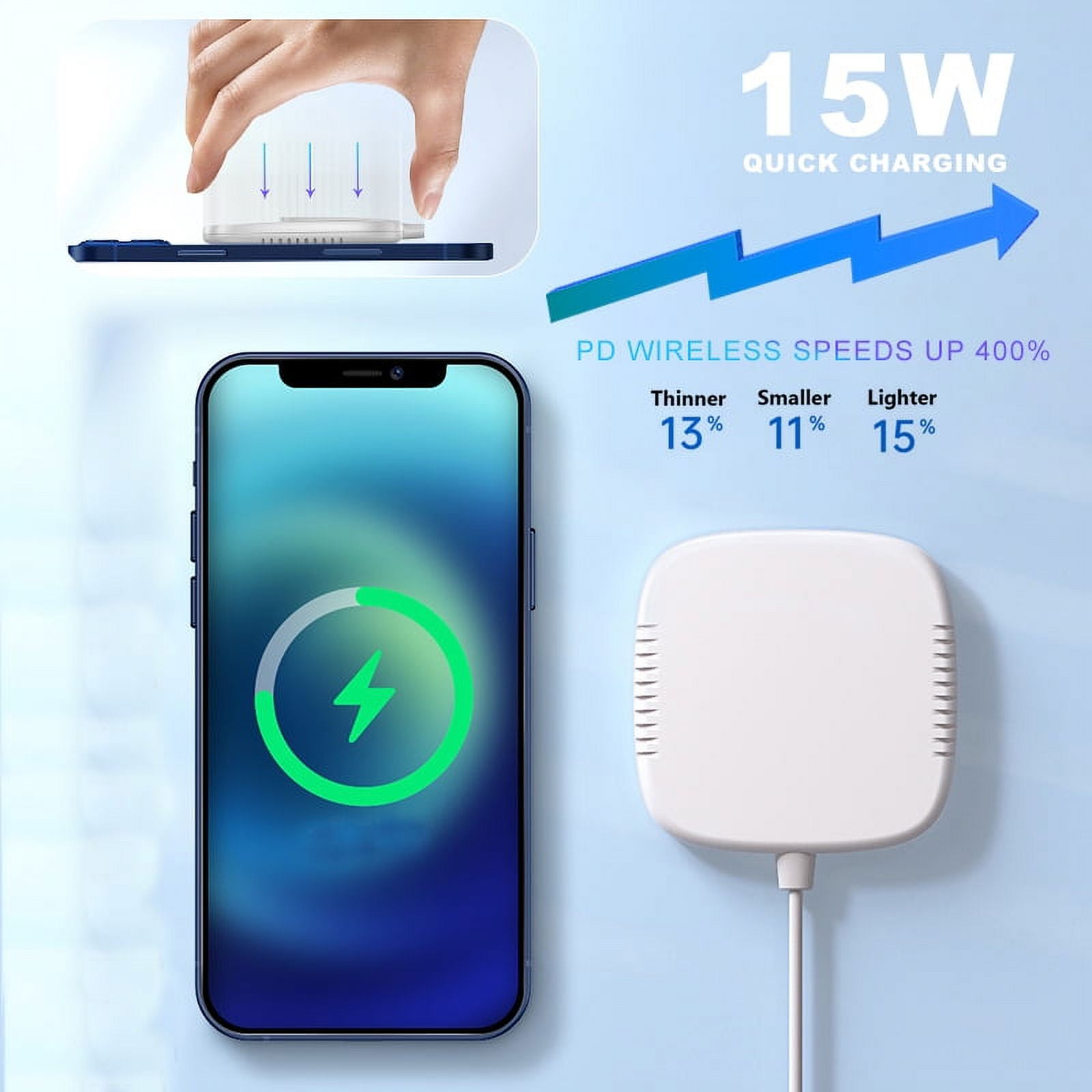 Magnetic Wireless Charger,15W Fast Charging Magnetic Phone Charger for ...
