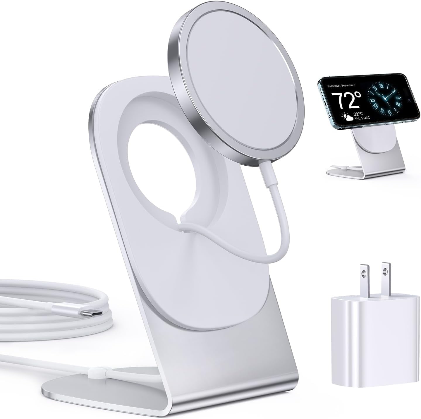 Magnetic Wireless Charger Mag-Safe Charger for iPhone 15/14/13/12 ...