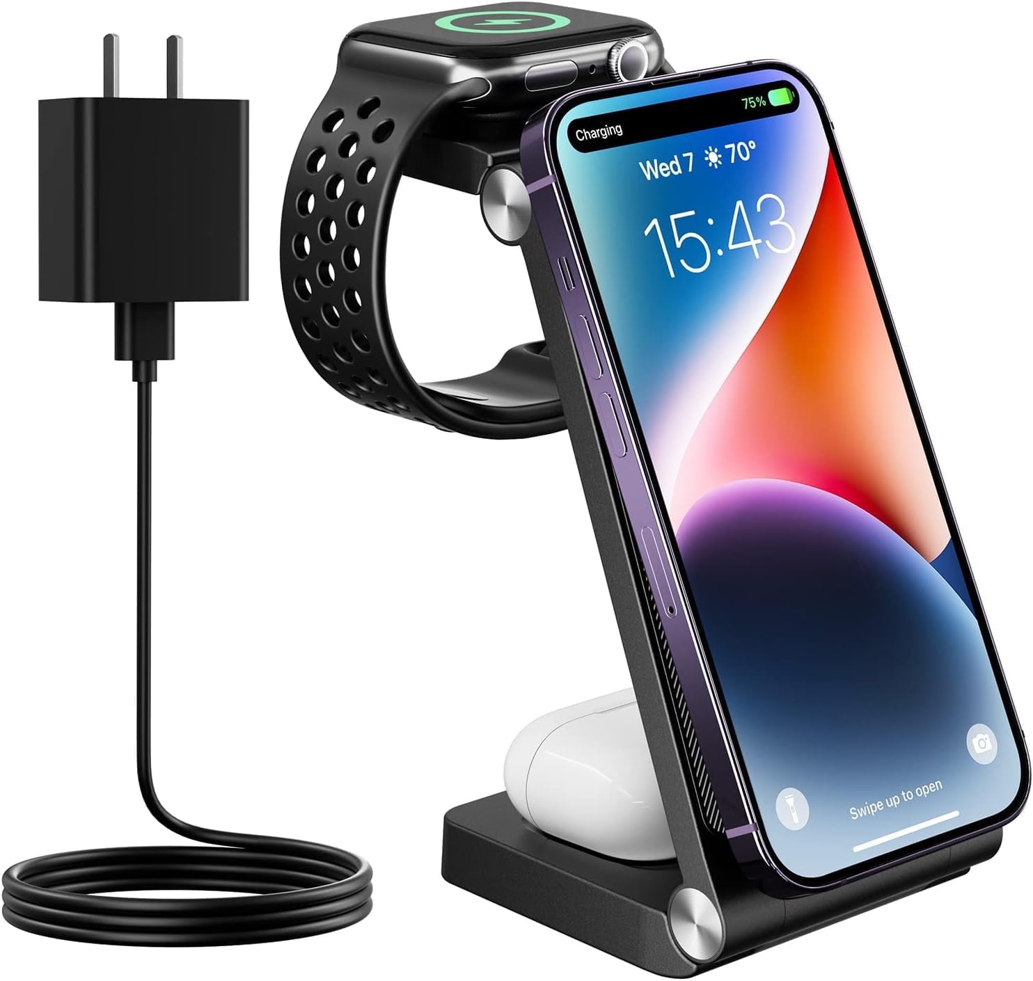 Walmart's 3-in-1 Foldable MagSafe Wireless Charger for iPhone 12-15 ...