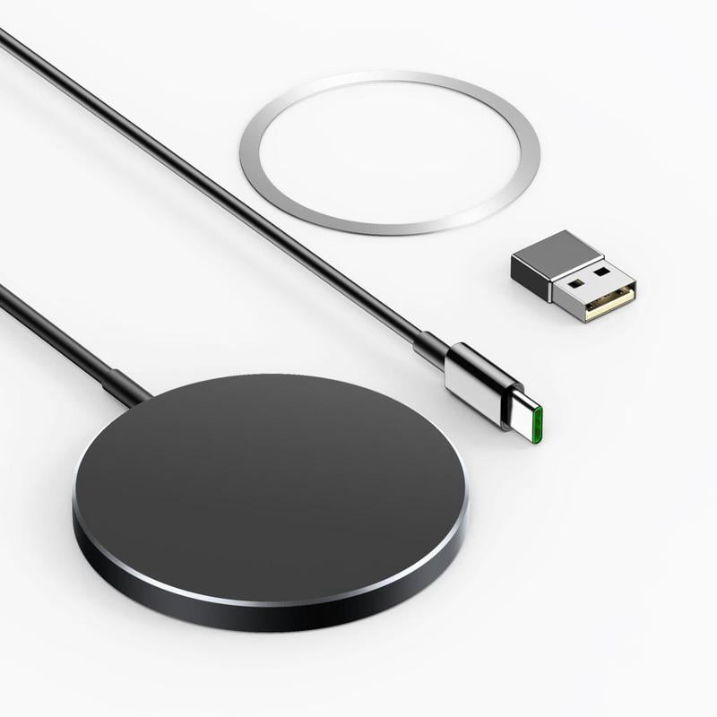 Magnetic Wireless Charger,THREEKEY Wireless Charging Pad with 4FT ...