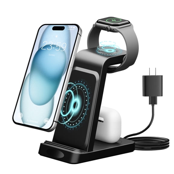 wonima06 3 in 1 Charging Station for iPhone - Wireless Charger for ...