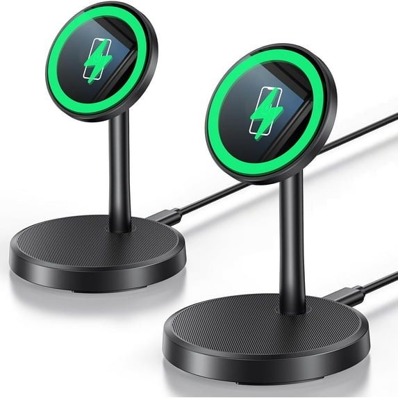 Magnetic Wireless Charger iPhone, 2 Pack 15W Fast Mag-Safe Charger ...